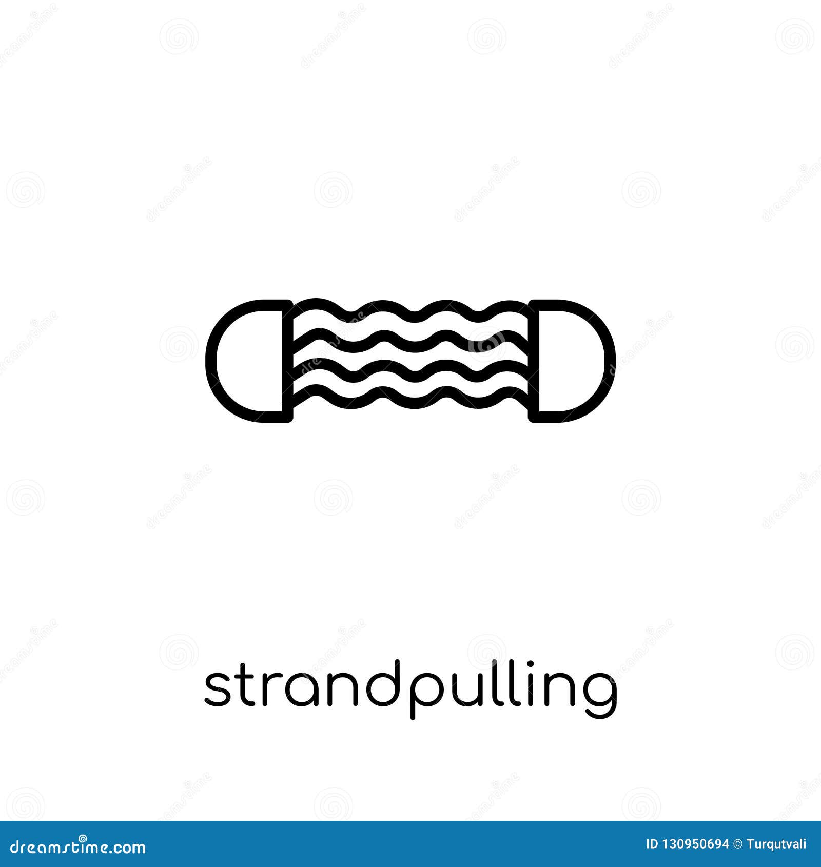 Strandpulling Linear Icon. Modern Outline Strandpulling Logo Con Vector ...