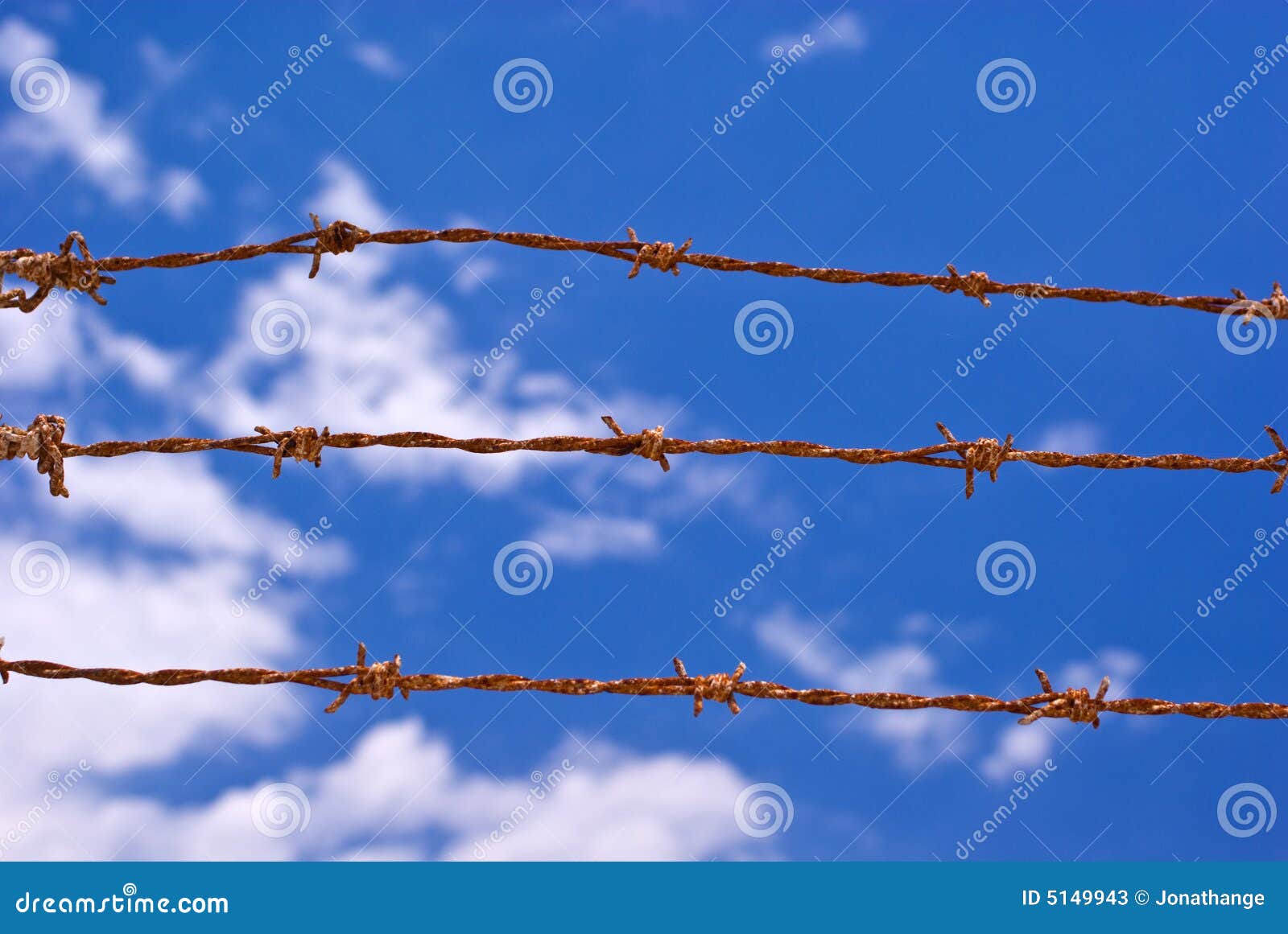 Strands of barbed wire stock image. Image of protective - 5149943