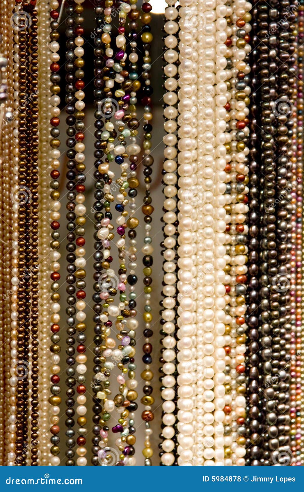 Strands of Beads and Pearls Stock Photo - Image of gold, fashion: 5984878
