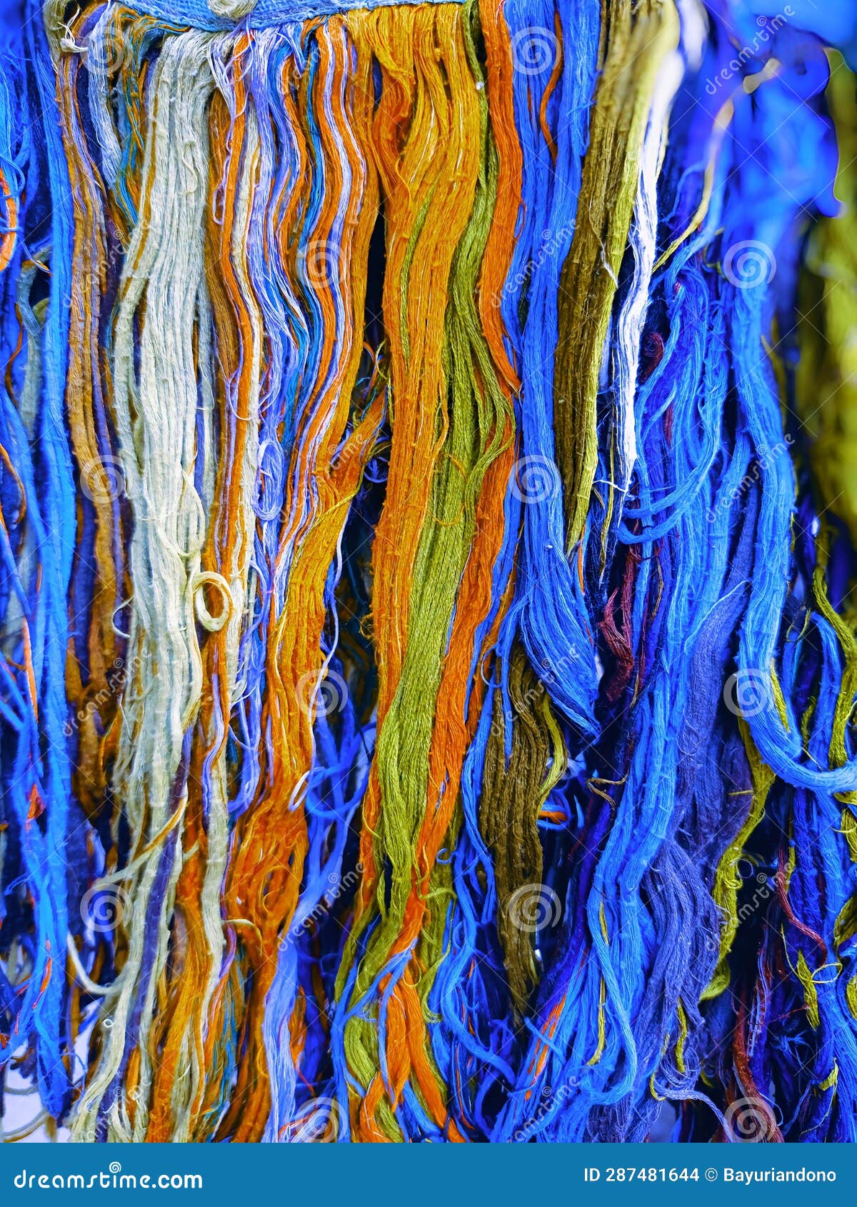 Strands of Colored Cloth are Suitable for the Background. Stock ...