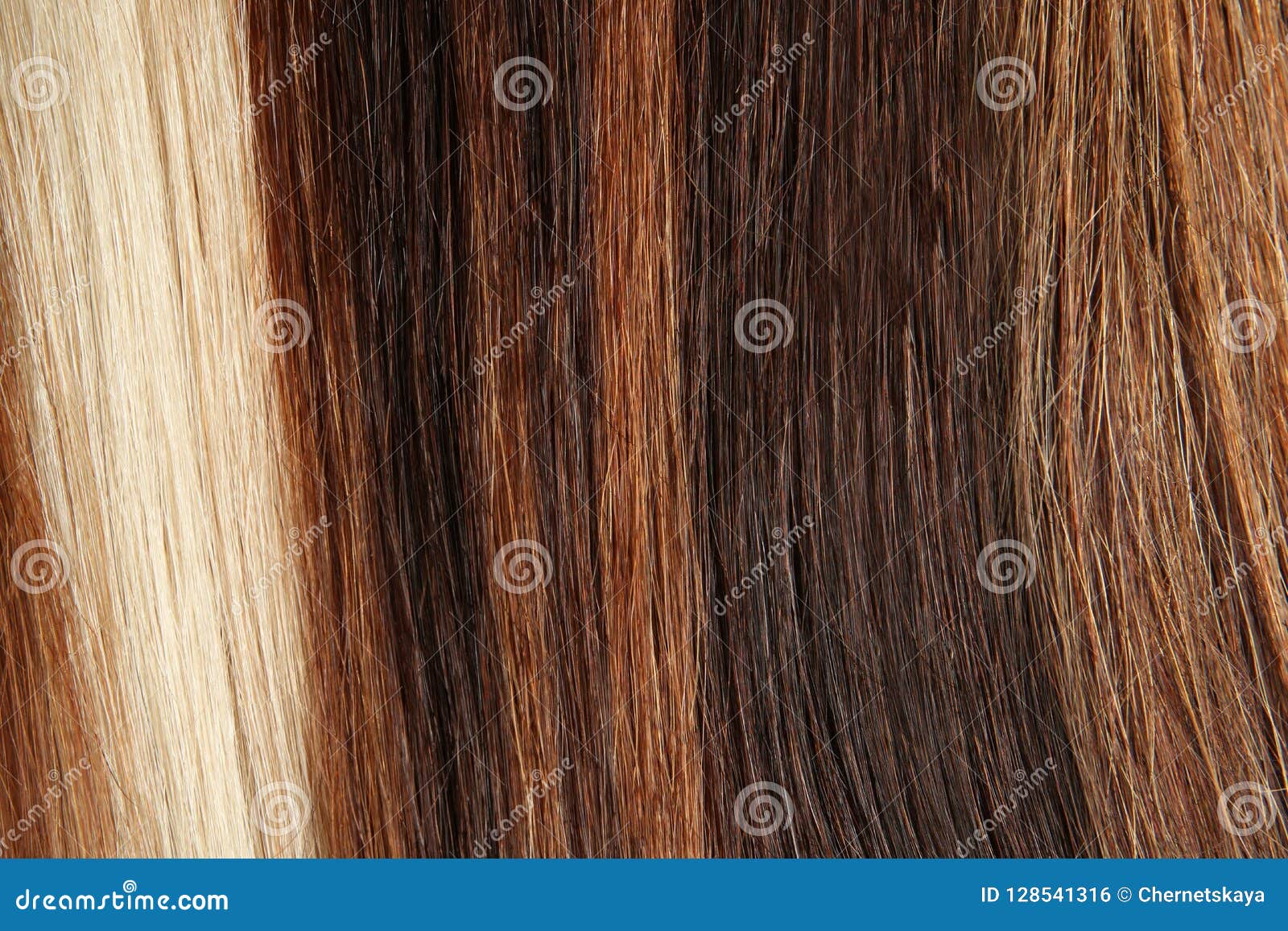 Strands of Different Color Hair As Background Stock Photo - Image of ...