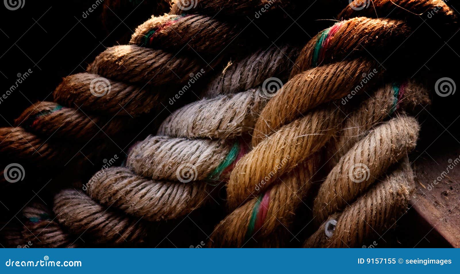 Strands of rope stock image. Image of bumpy, detail, lines - 9157155