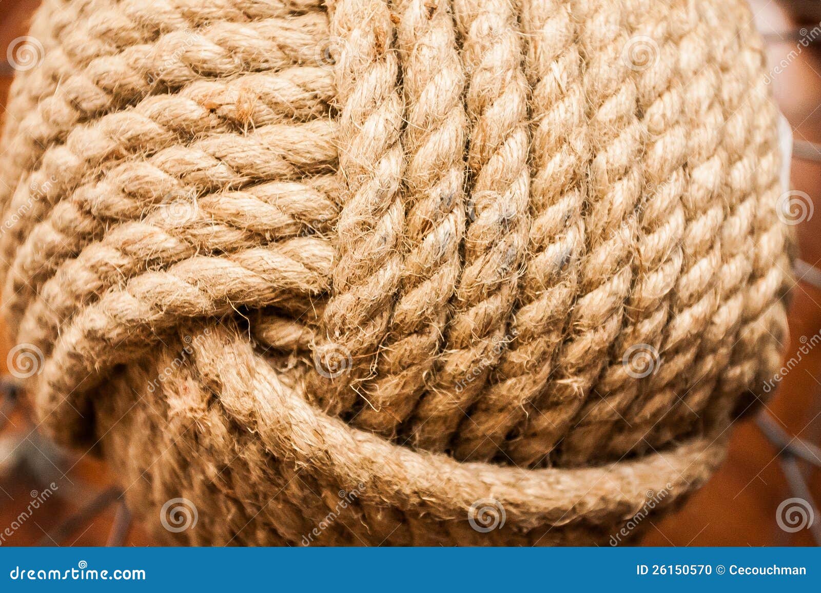 Strands of Rope in a Knot stock photo. Image of detail - 26150570
