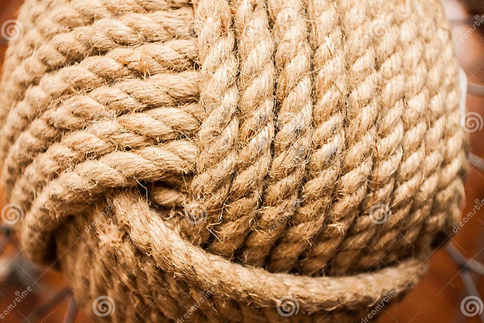 Strands of Rope in a Knot stock photo. Image of detail - 26150570