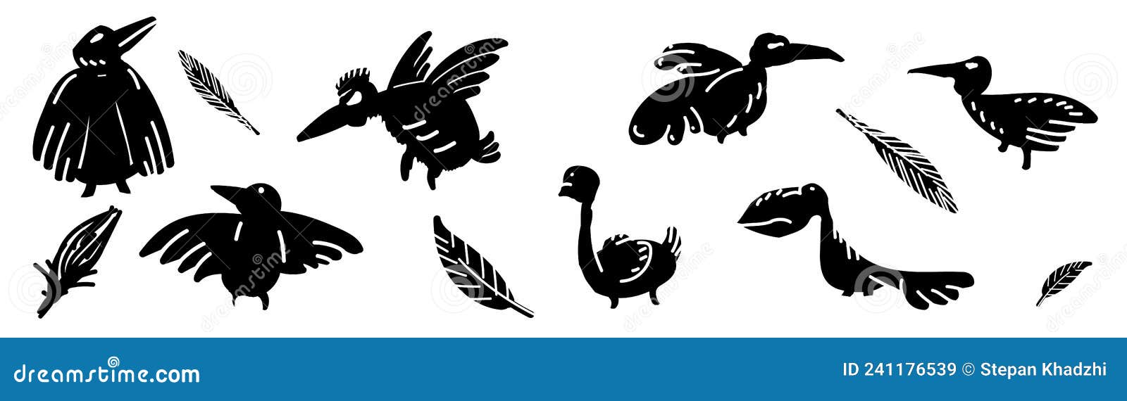 Strange Birds Vector Illustration | CartoonDealer.com #16346568