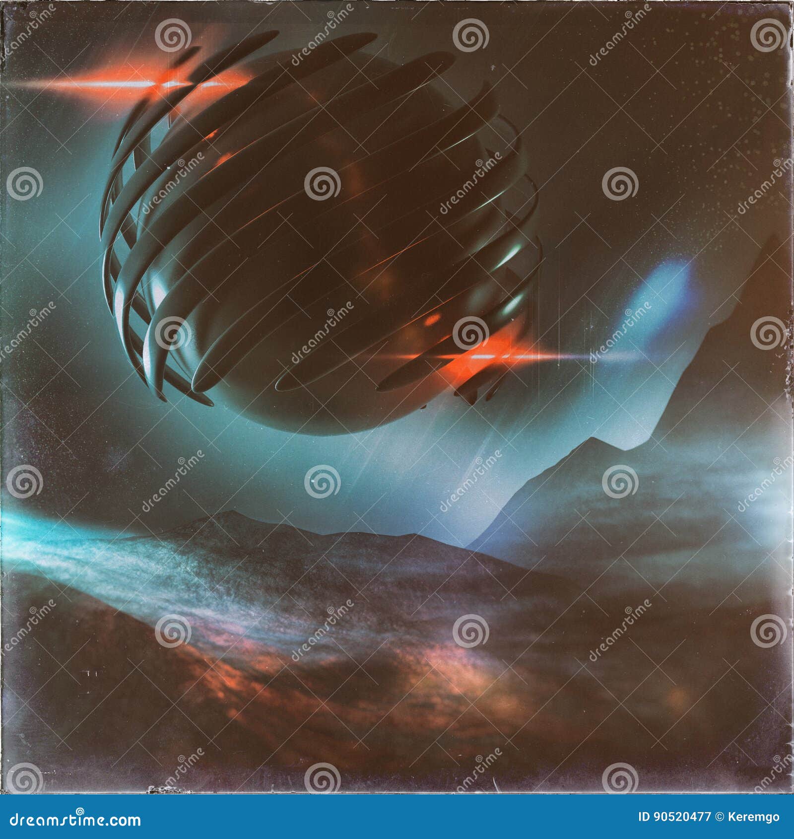 Strange Alien Sphere Concept Stock Illustration - Illustration of ...