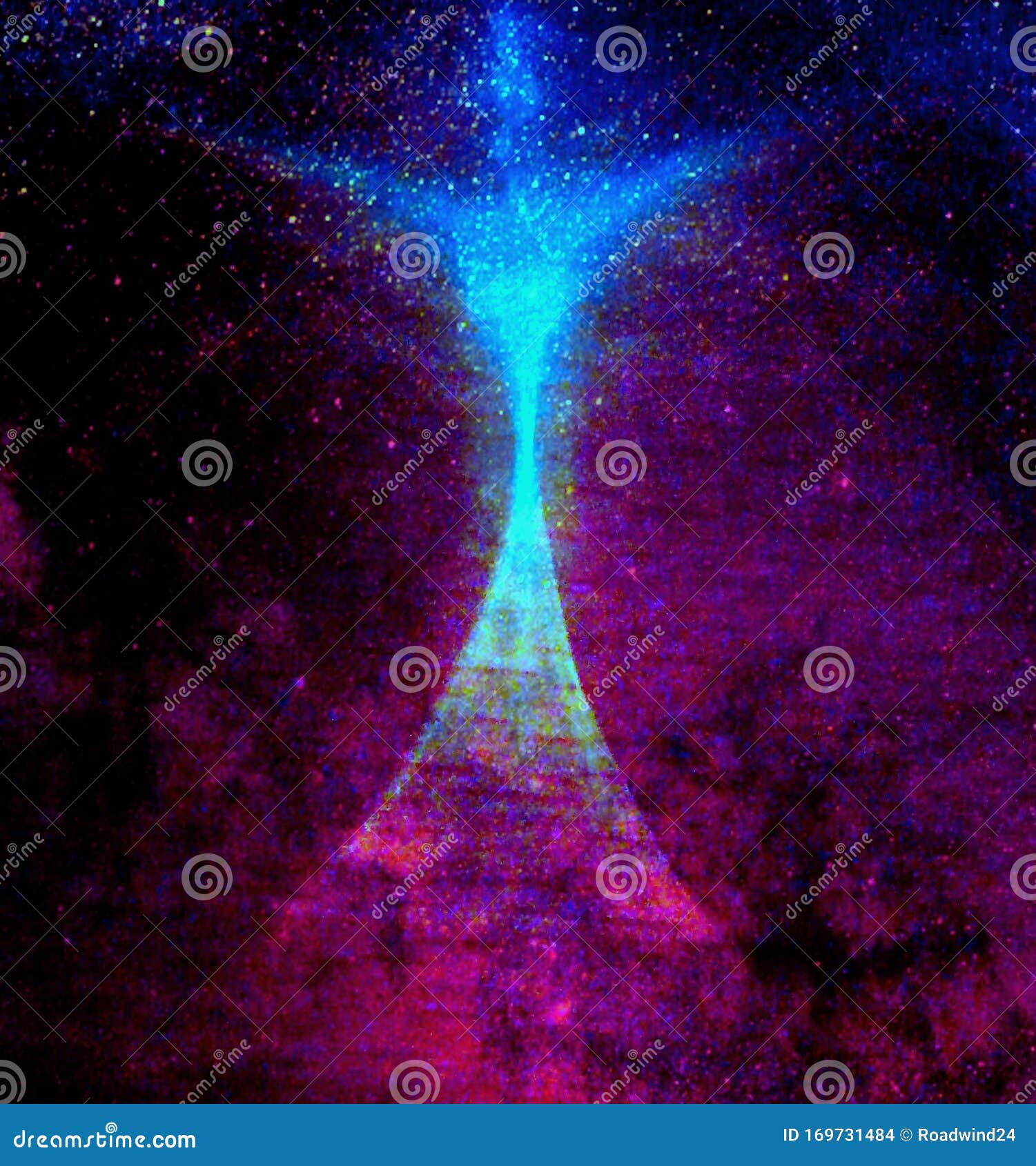 Strange Angelic Form in Space Stock Photo - Image of blue, angel: 169731484