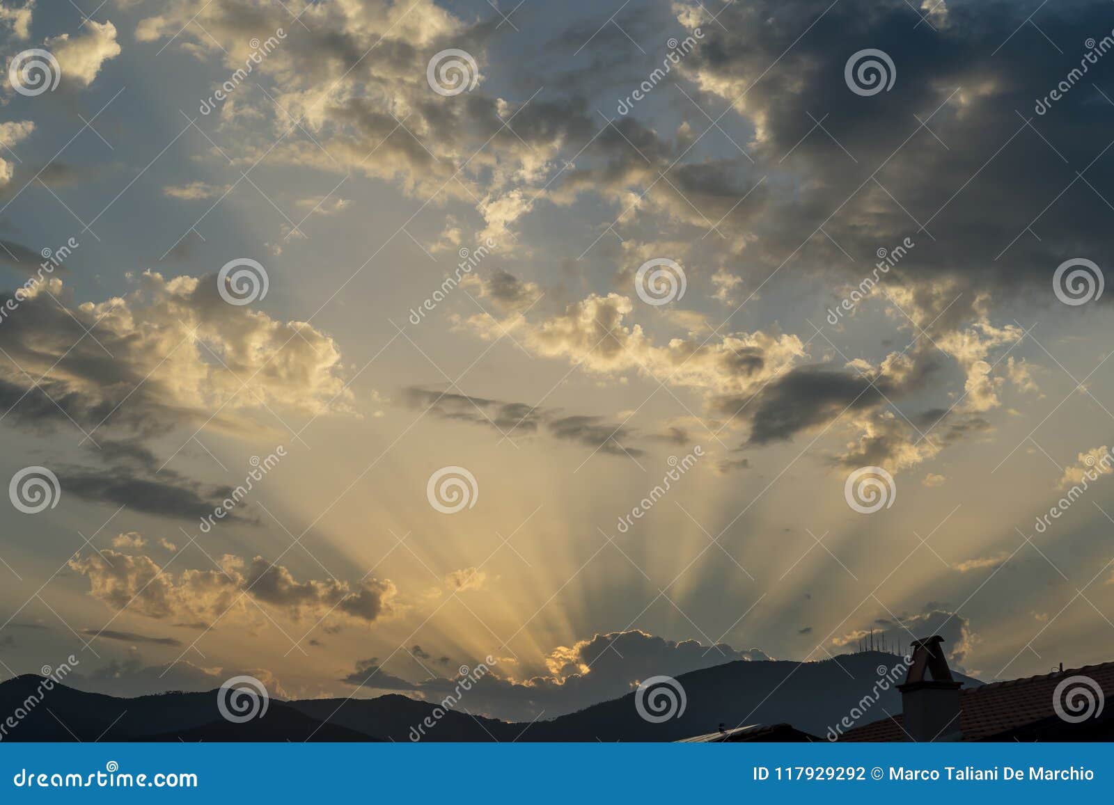 Strange Atmosphere of `universal Judgment` in the Sky Above the Houses ...