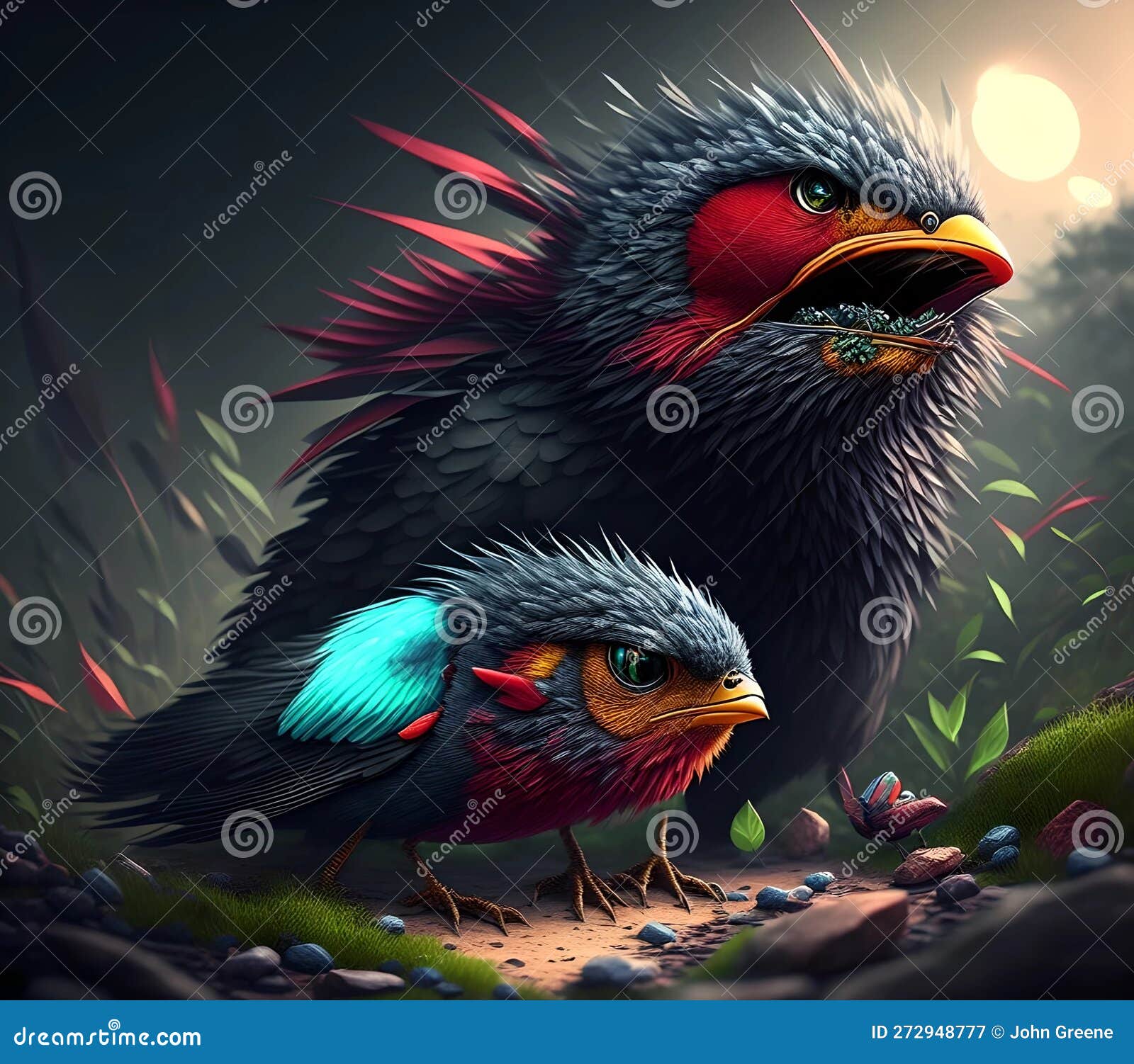 A Very Strange Bird, with Three Eyes and Three Legs, Generated by AI ...