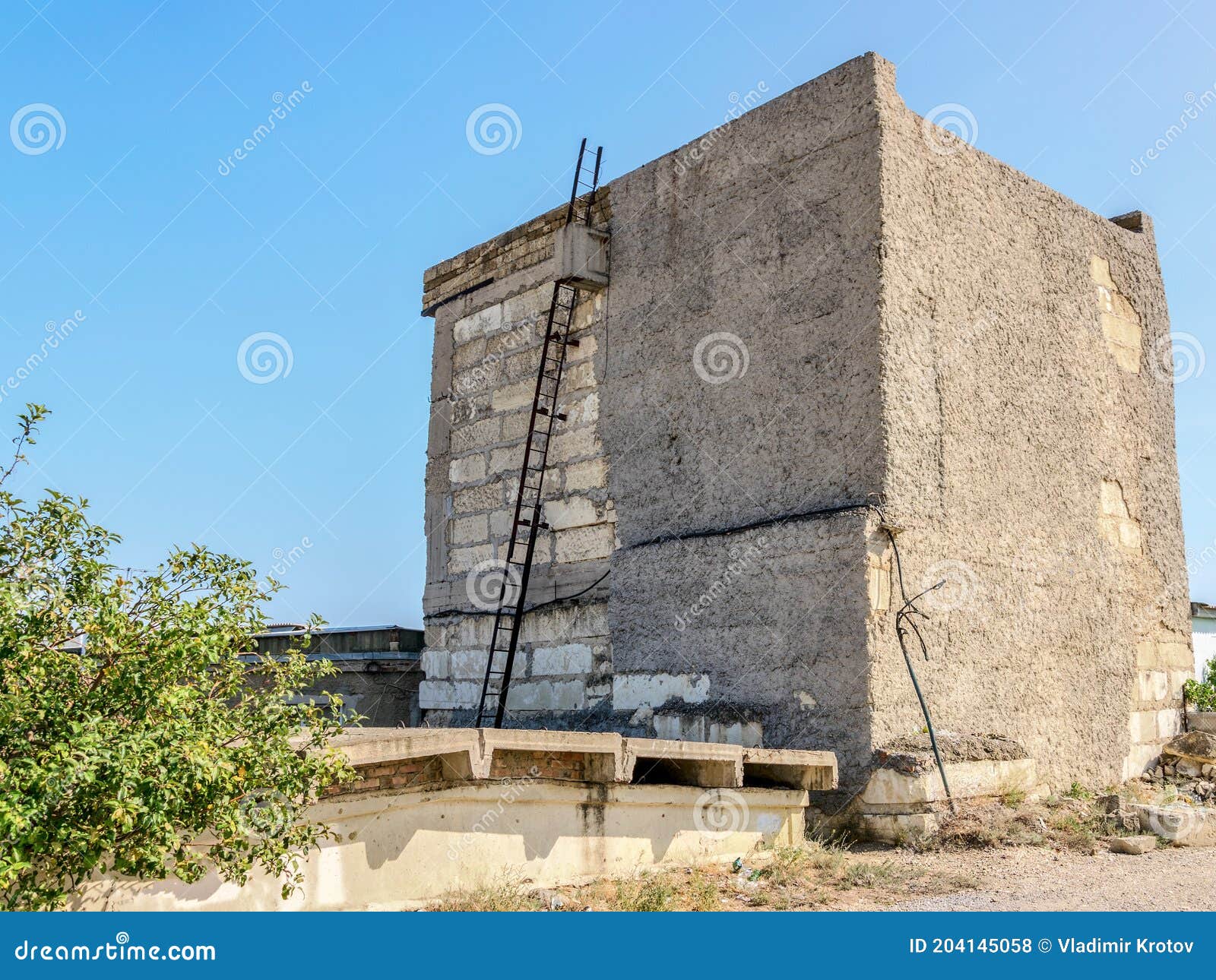 Strange Building with No Windows or Doors Stock Photo - Image of ...