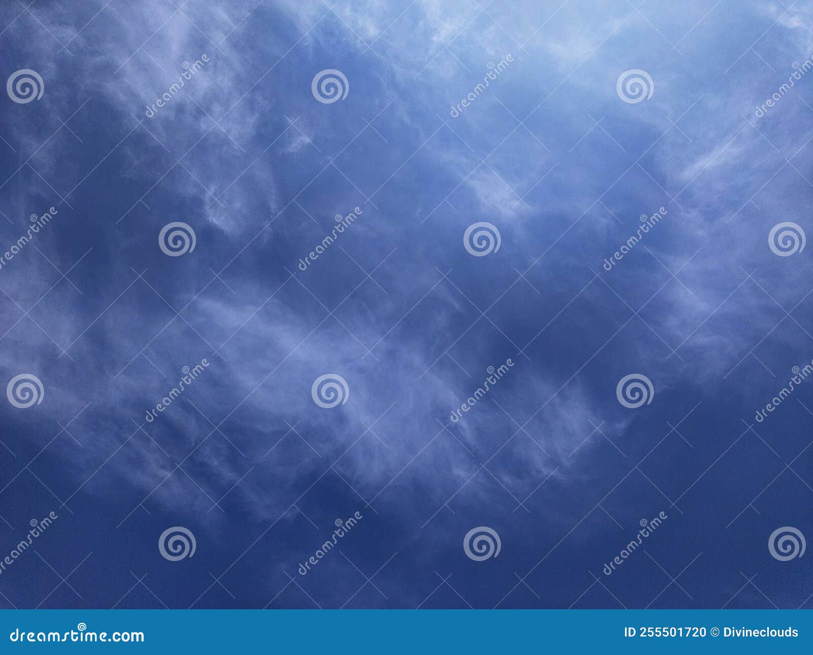 Strange Cirrus Clouds Visible in the Sunny Daylight Stock Photo - Image ...