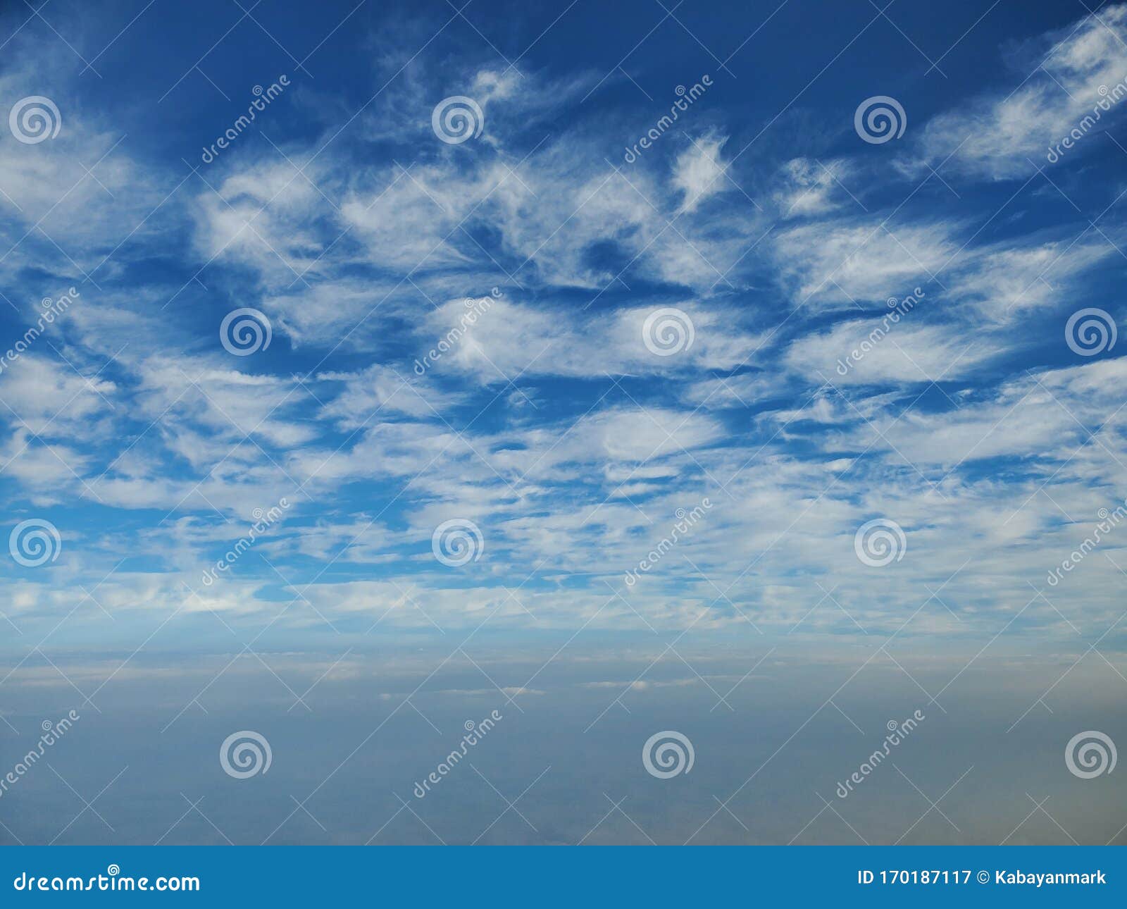 Strange Cloud Altocumulus Puffs High Altitude Stock Image - Image of ...
