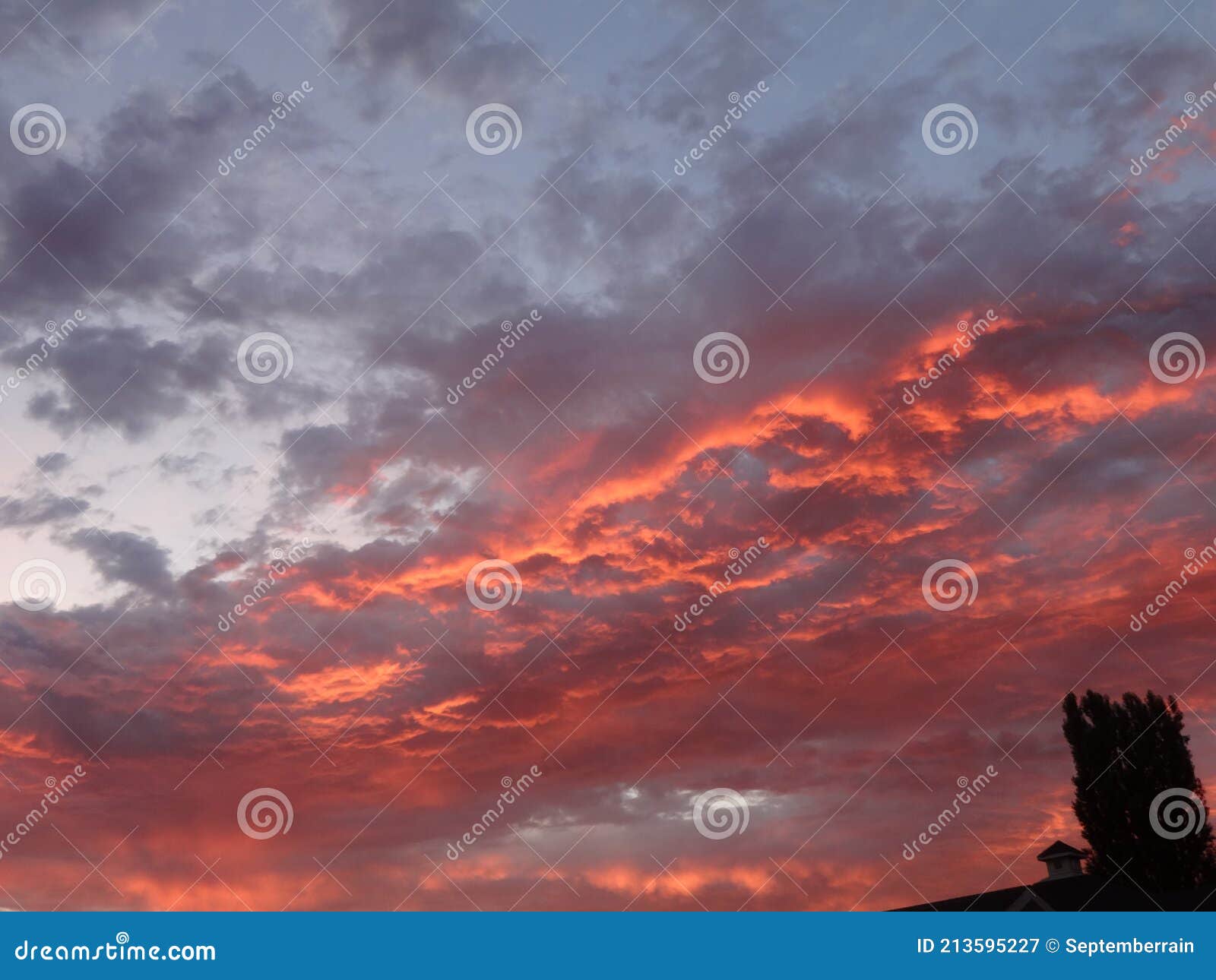 Strange Clouds in the Sunset Sky Stock Image - Image of beauty ...