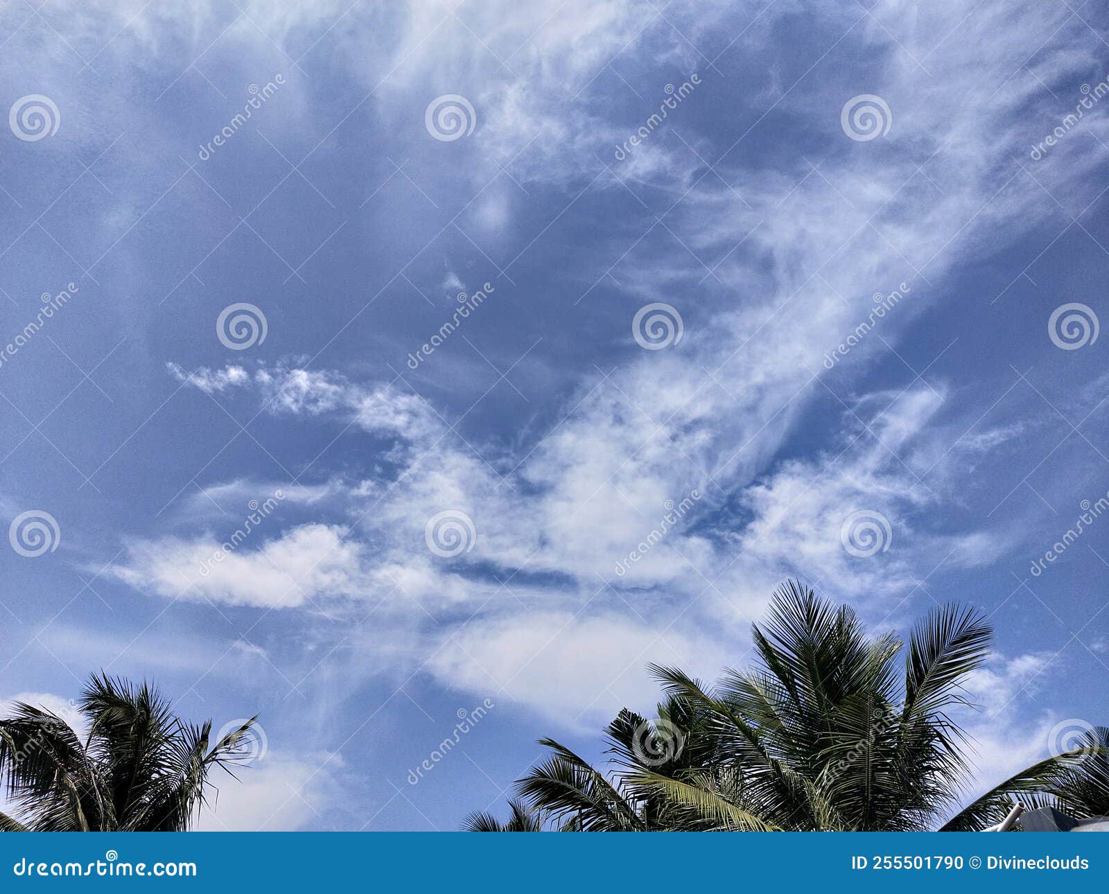 Strange Clouds Visible in the Sunny Daylight Stock Photo - Image of ...