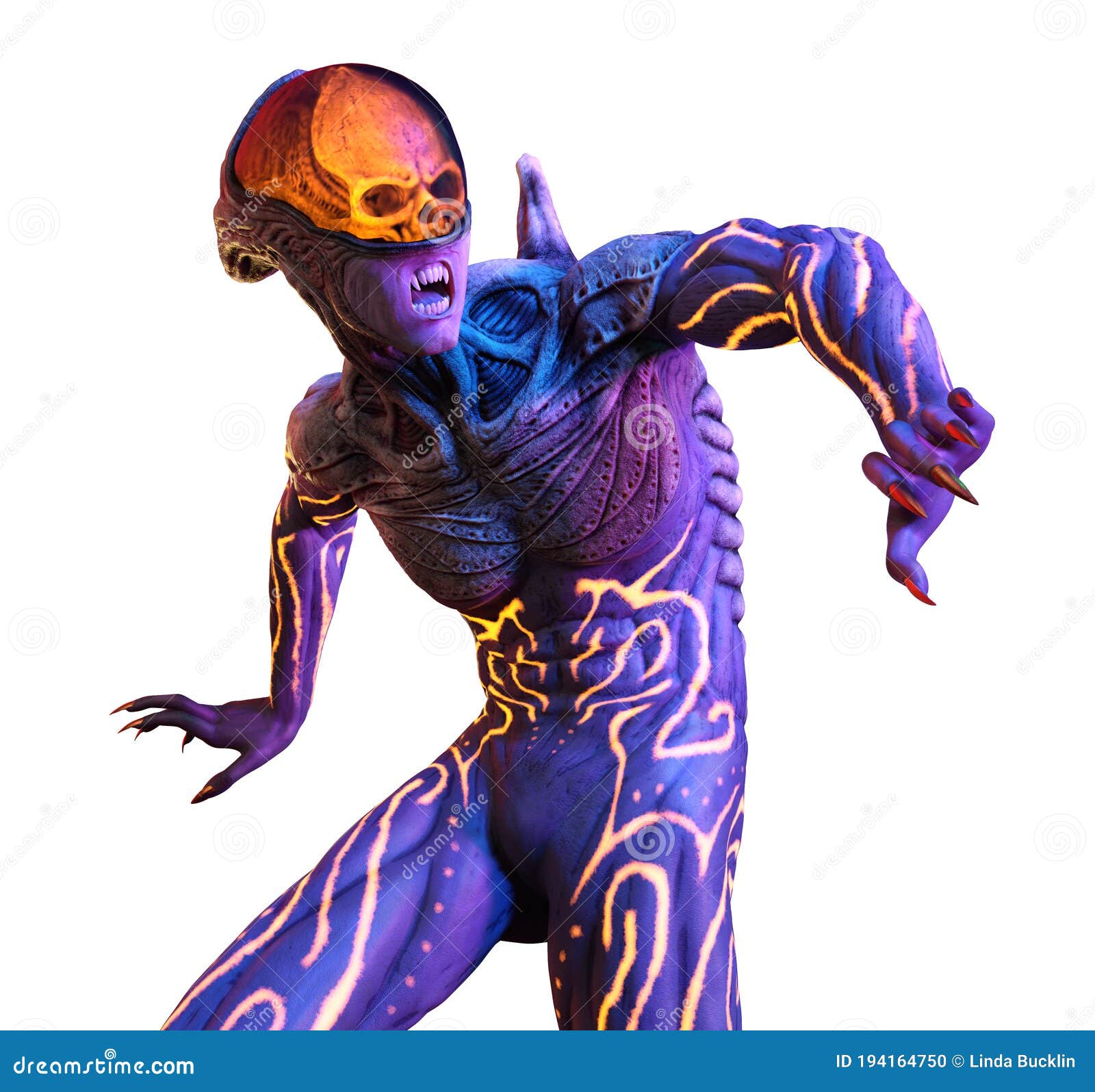 Strange Colorful Alien Stock Illustration Illustration Of Rendered