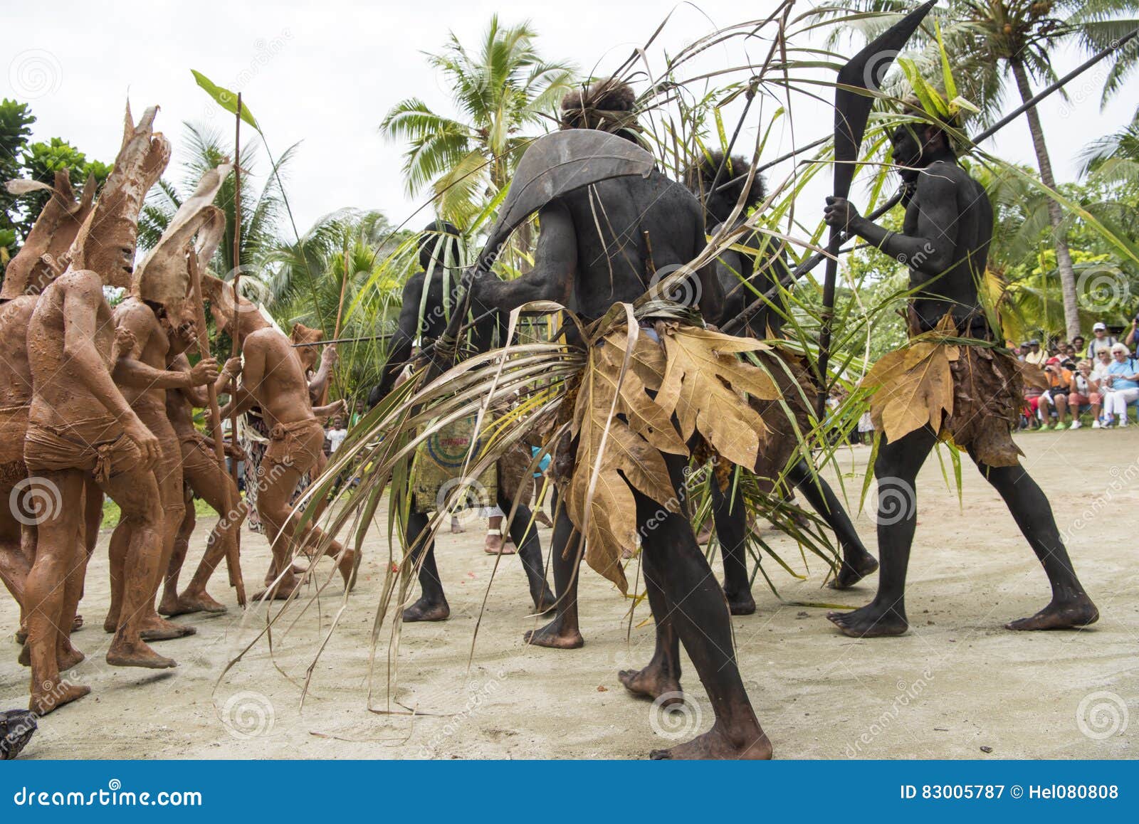 Strange Dance Ceremony with Mud People, Solomon Islands Editorial ...