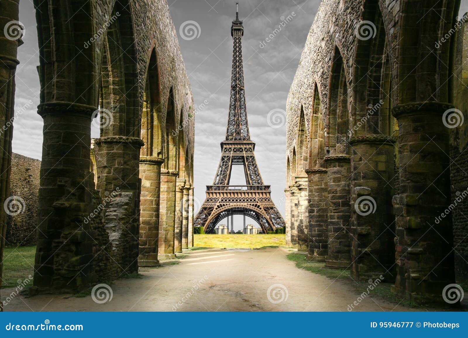 Strange Eiffel Tower stock image. Image of postal, eiffel - 95946777