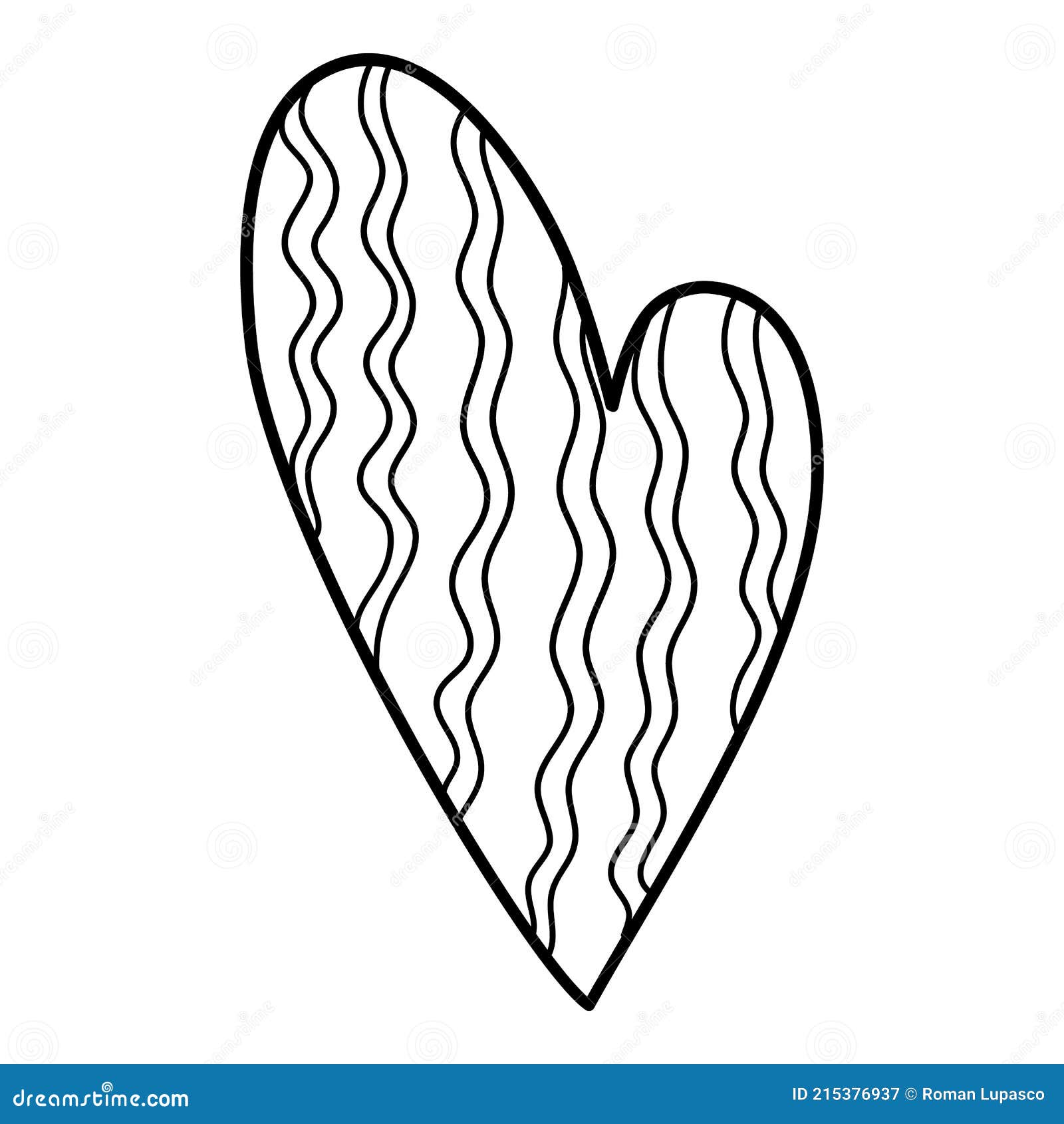 Strange Heart Icon, Hand Drawn and Outline Style Stock Vector ...