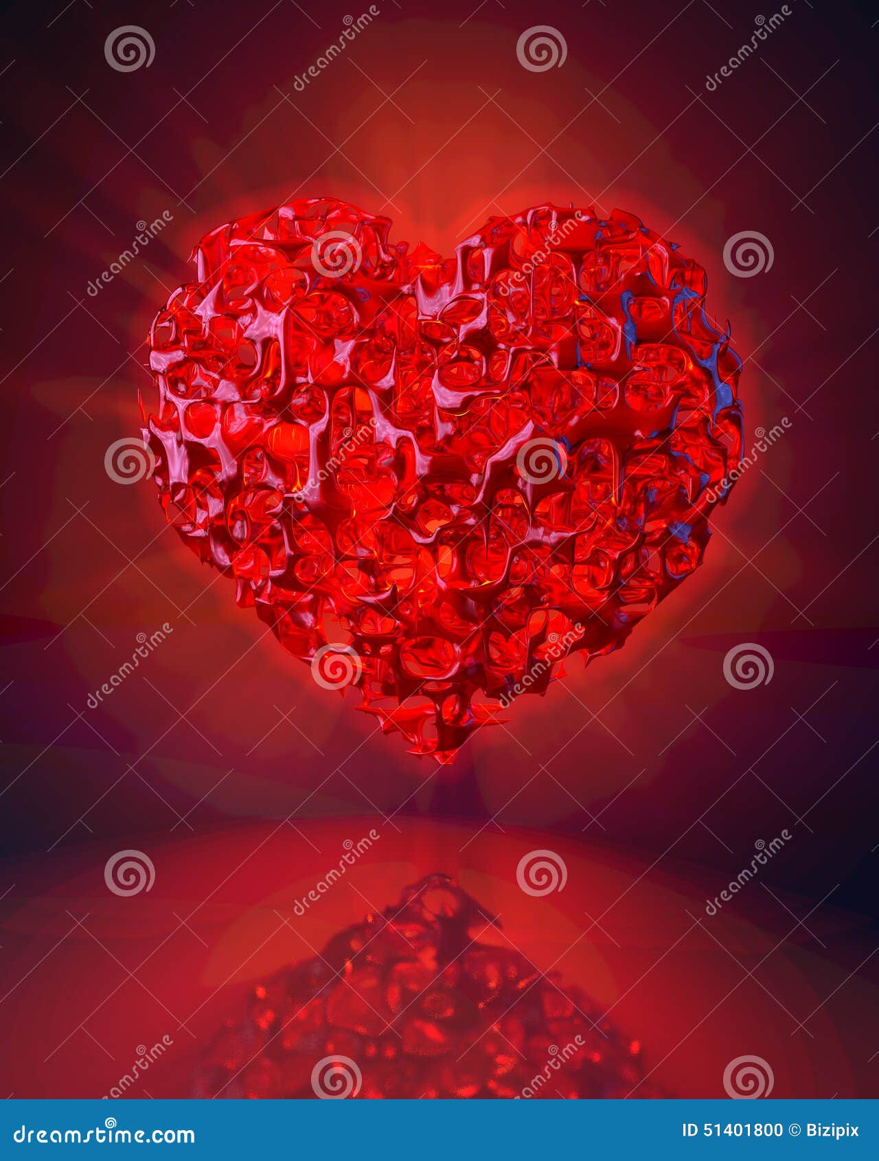 Strange heart stock illustration. Illustration of love - 51401800
