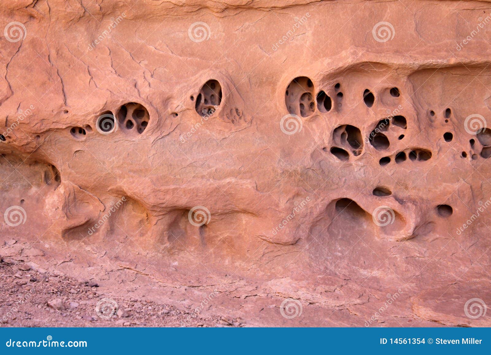 Strange Holes in Red Sandstone Stock Photo - Image of sandstone ...