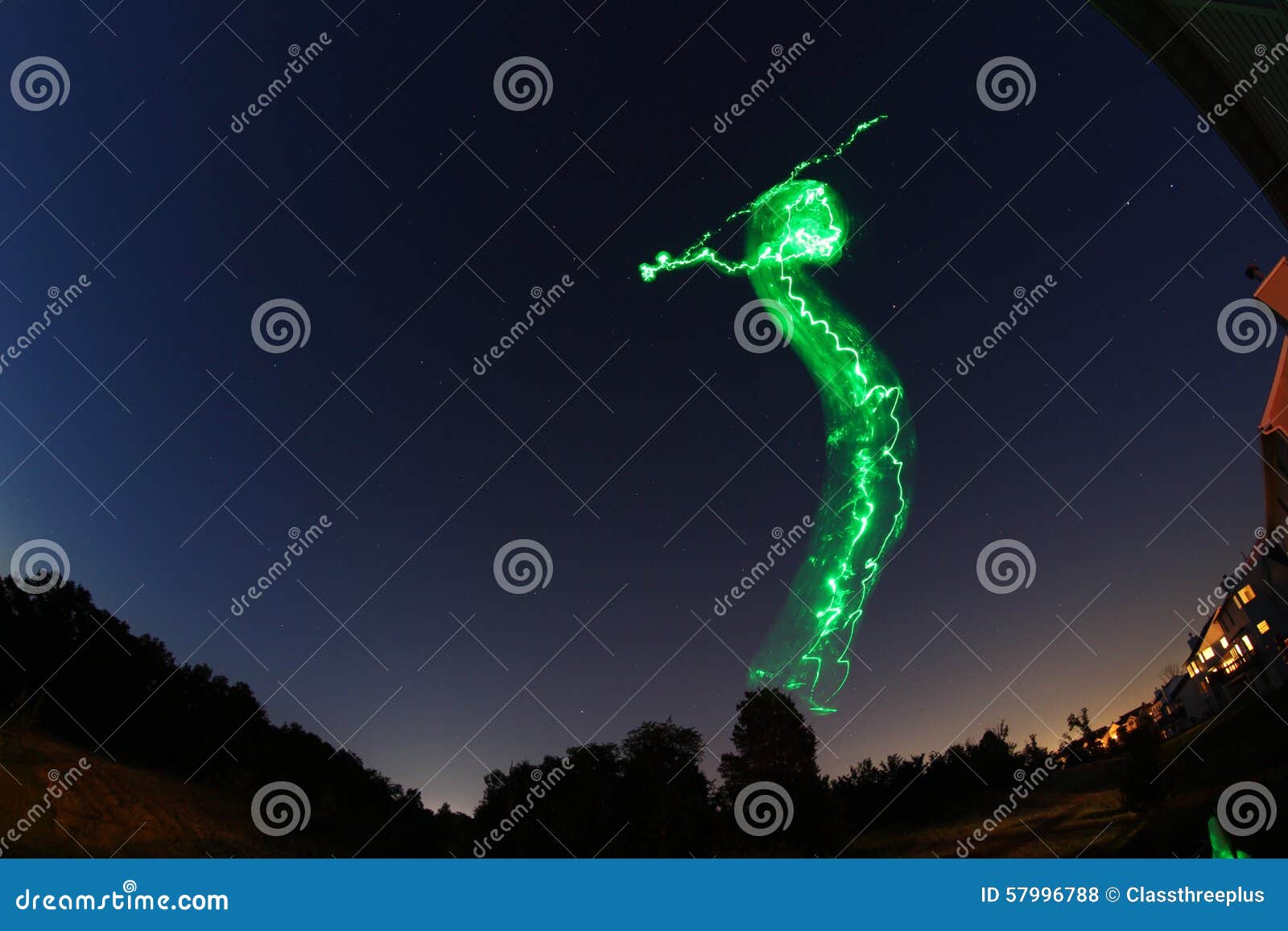 Strange Lights in the Sky stock photo. Image of laser - 57996788