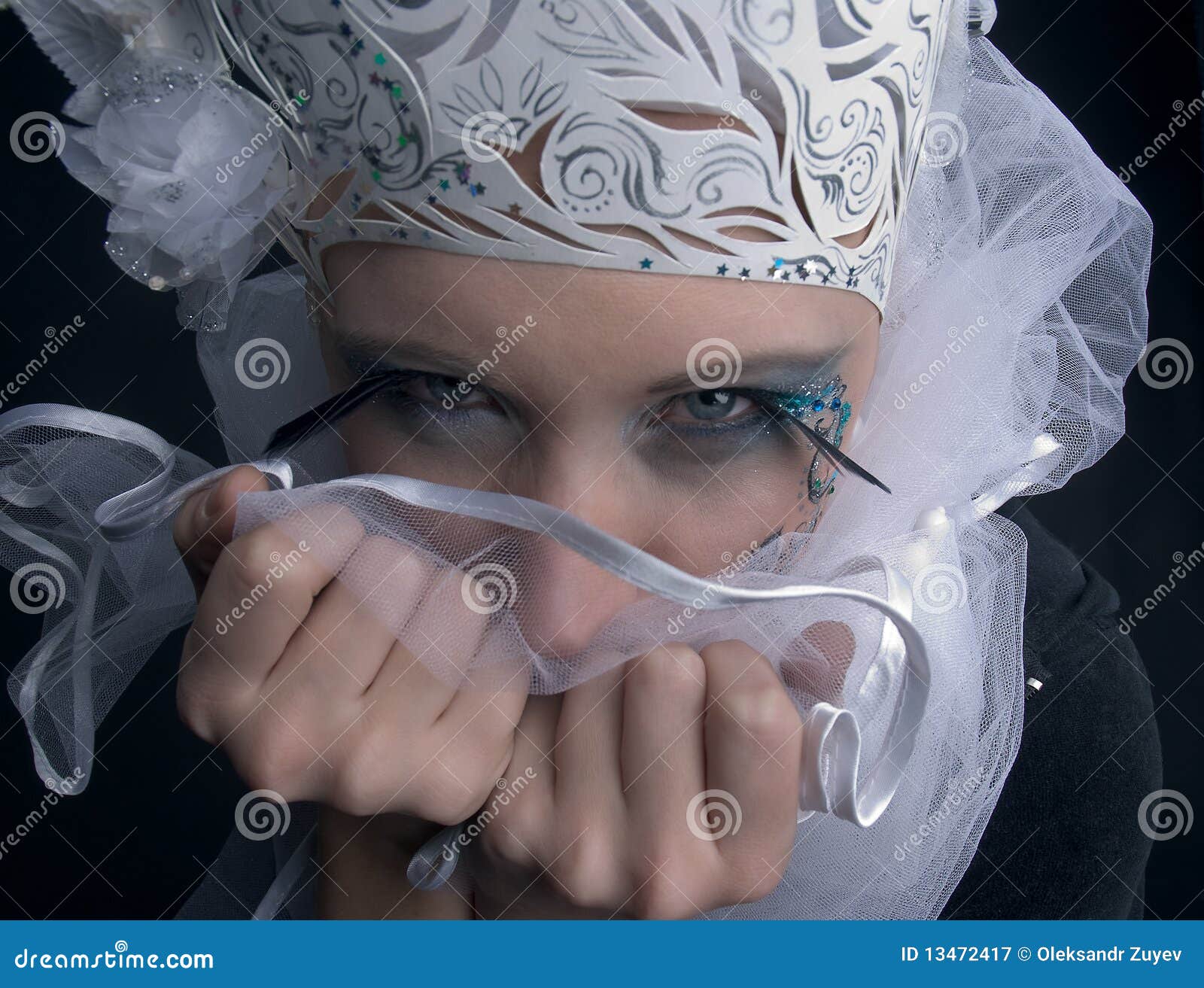 Strange look stock image. Image of katrin, eyebrow, blue - 13472417