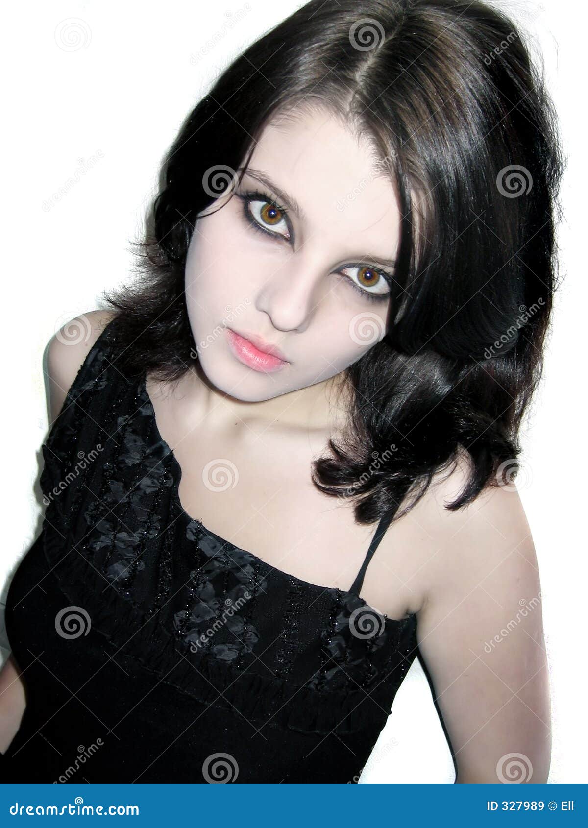 Strange look stock image. Image of fashion, gothic, mark - 327989