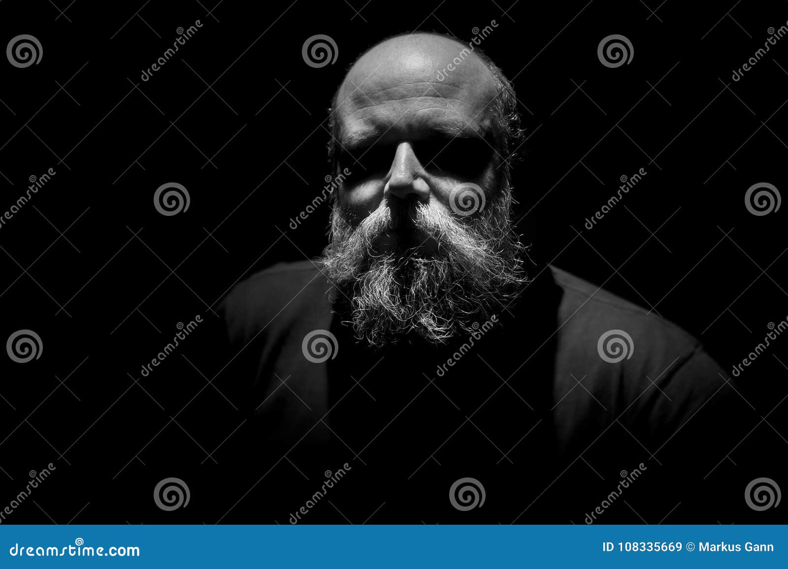 Strange Man with Eyes in Shadow Stock Image - Image of hair, style ...