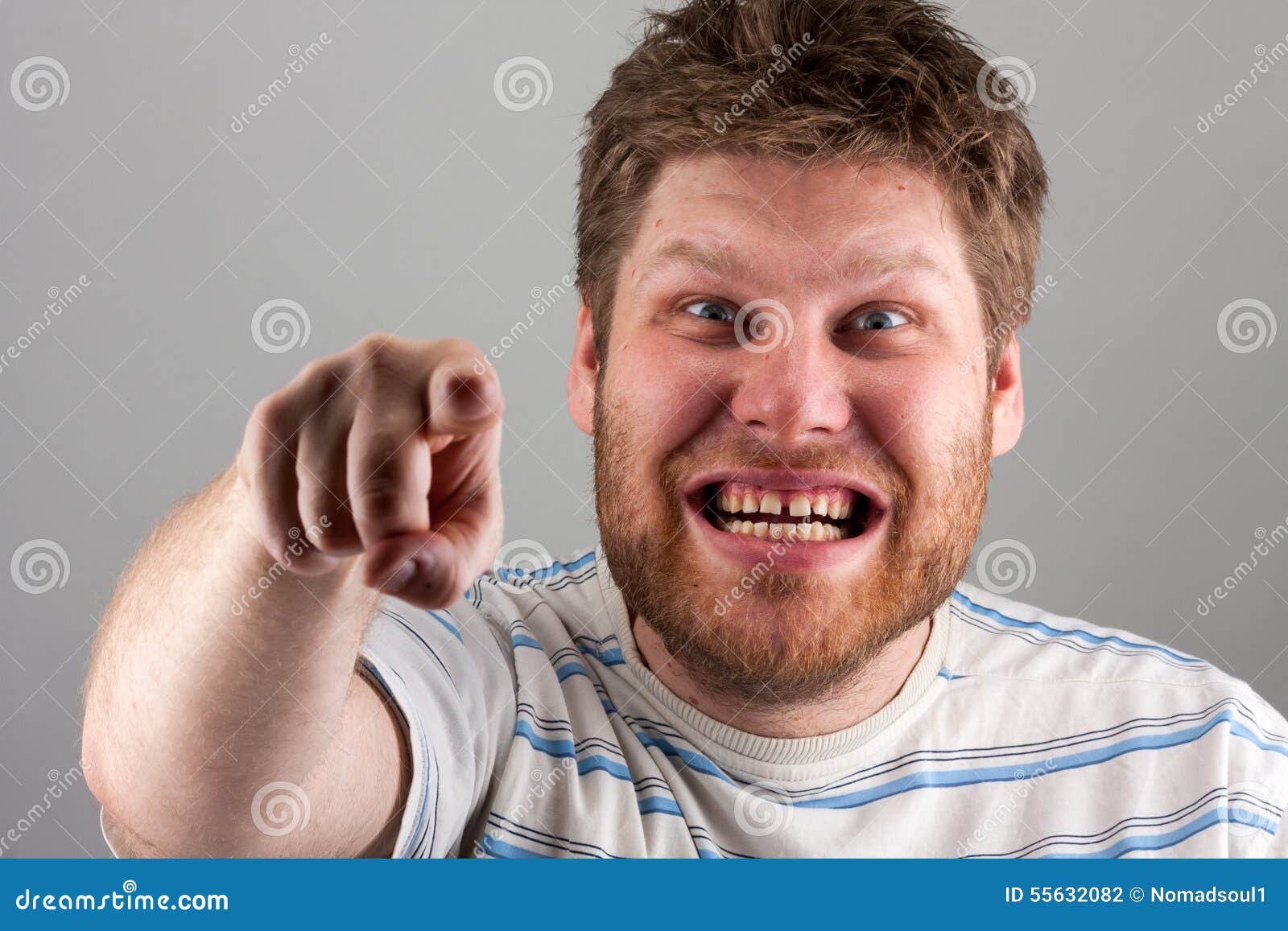Strange Man Pointing at You Stock Photo - Image of facial, focus: 55632082