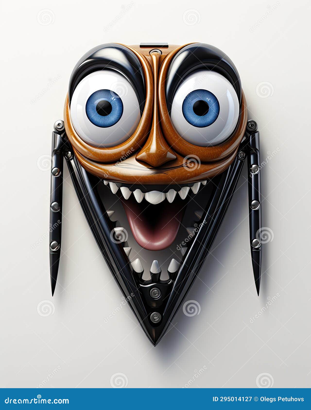 A Strange Mask with a Big Smile on it S Face. Generative Ai Stock ...