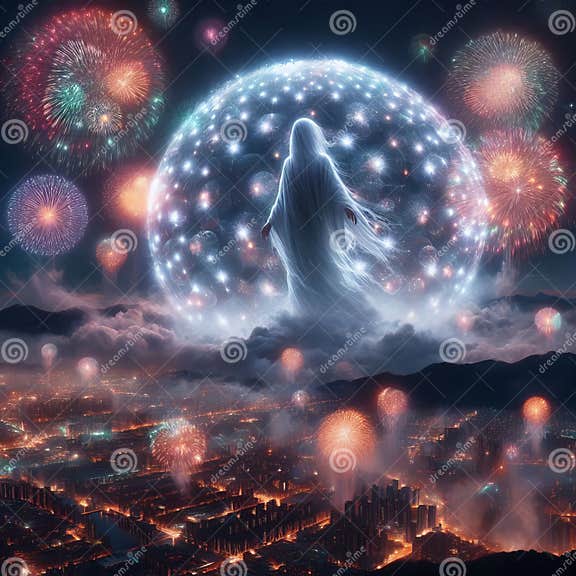 159 26. Ghost Shells_ Large, Spherical Fireworks that Stock Image ...