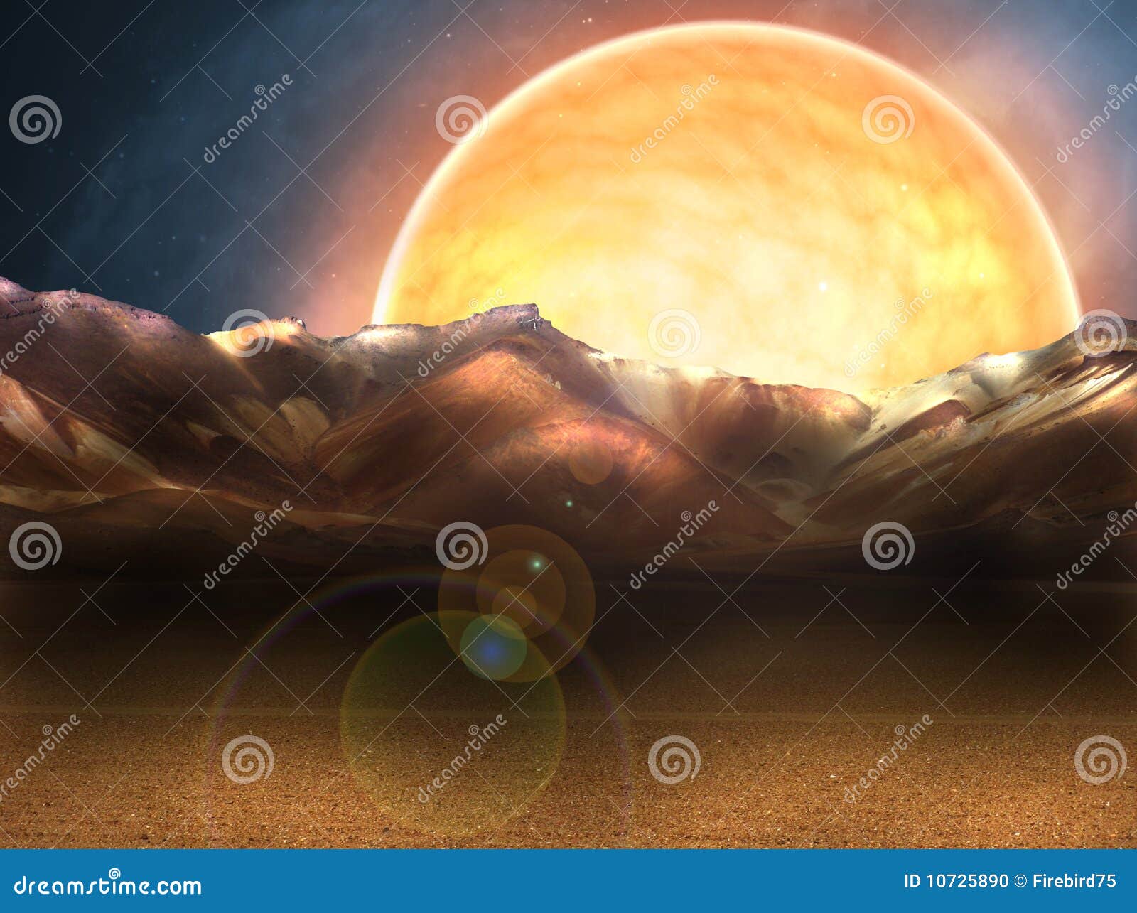 Strange planet stock illustration. Illustration of universe - 10725890