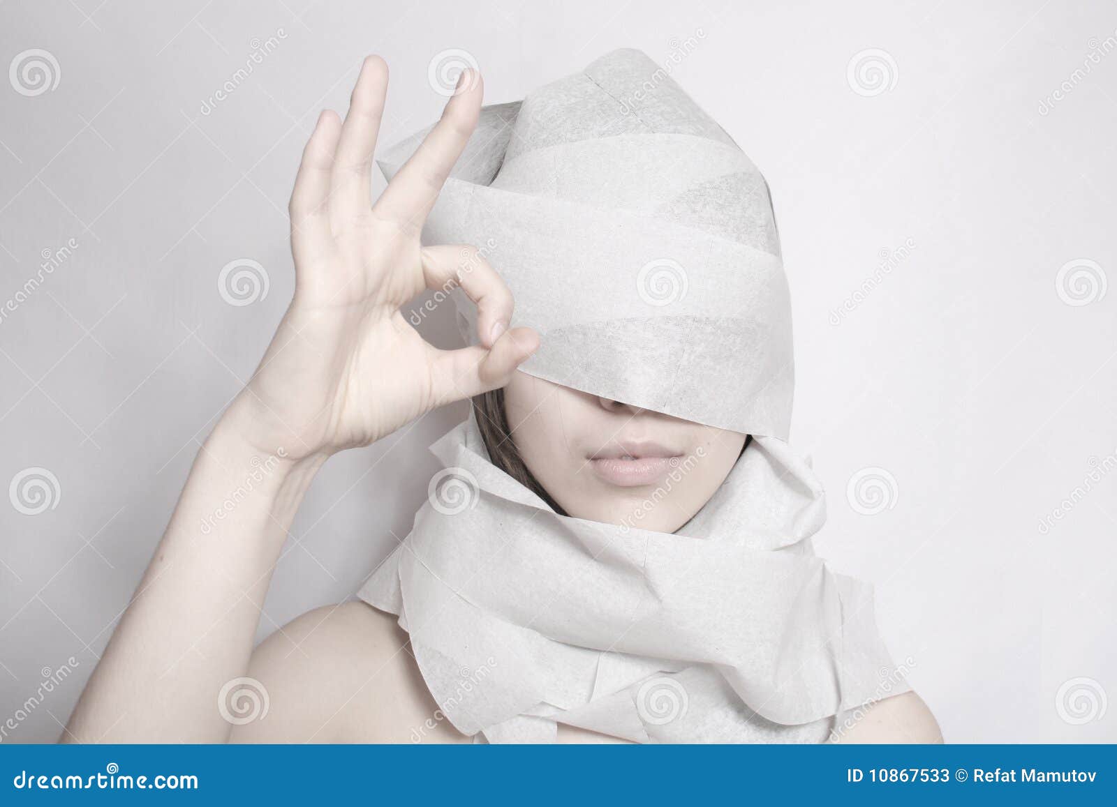 Strange portrait. stock image. Image of face, paper, adolescence - 10867533