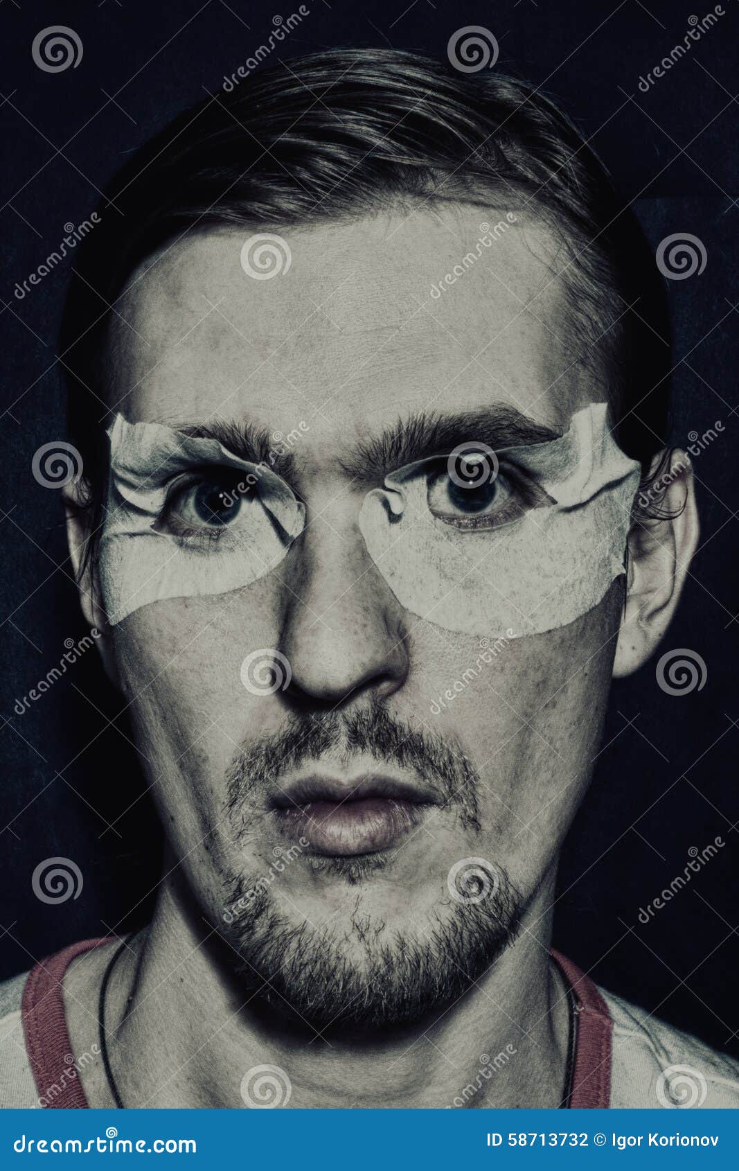 Strange portrait stock photo. Image of mask, unshaven - 58713732