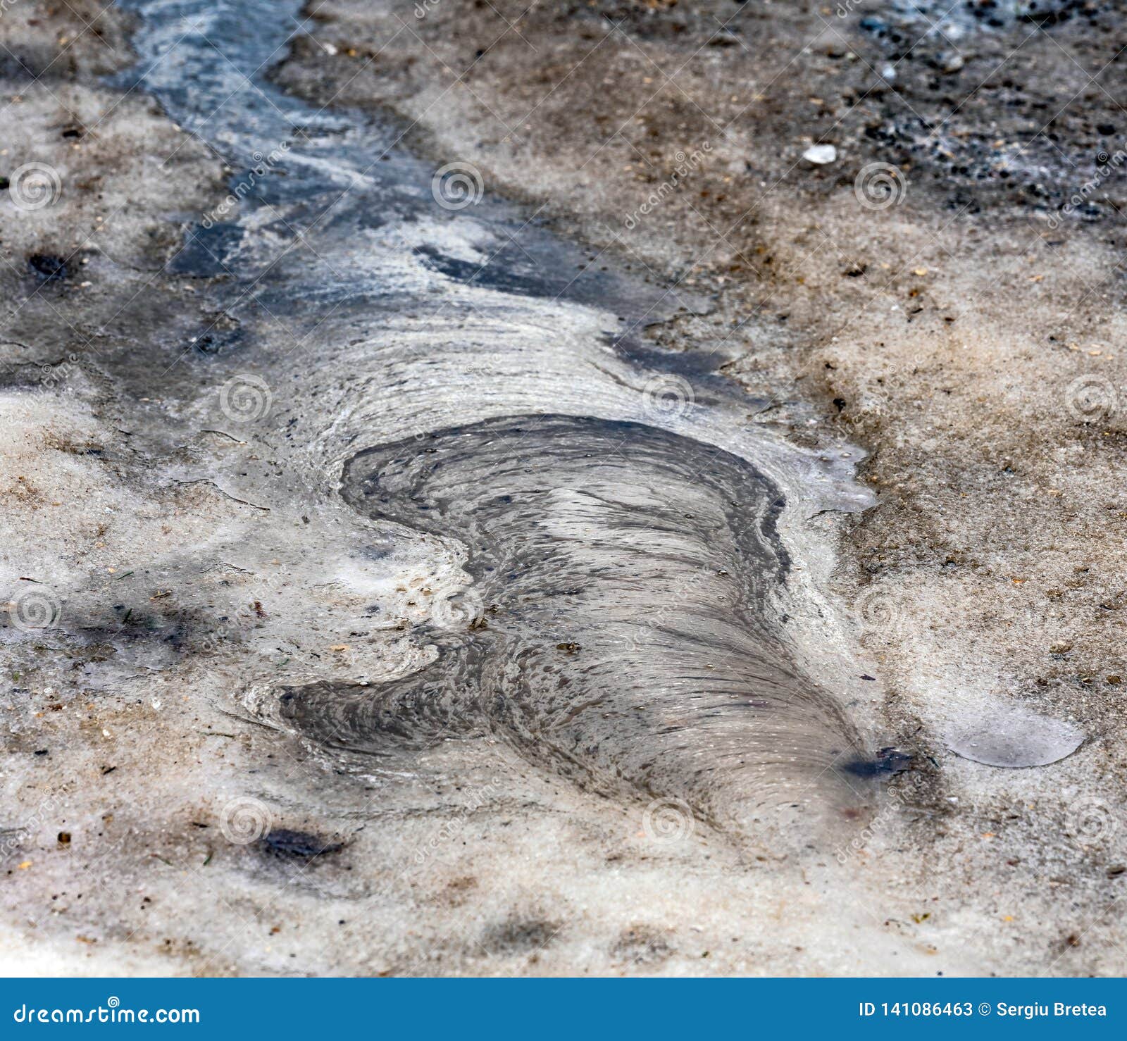 Strange Puddle of Water Texture Stock Image - Image of water, desert ...