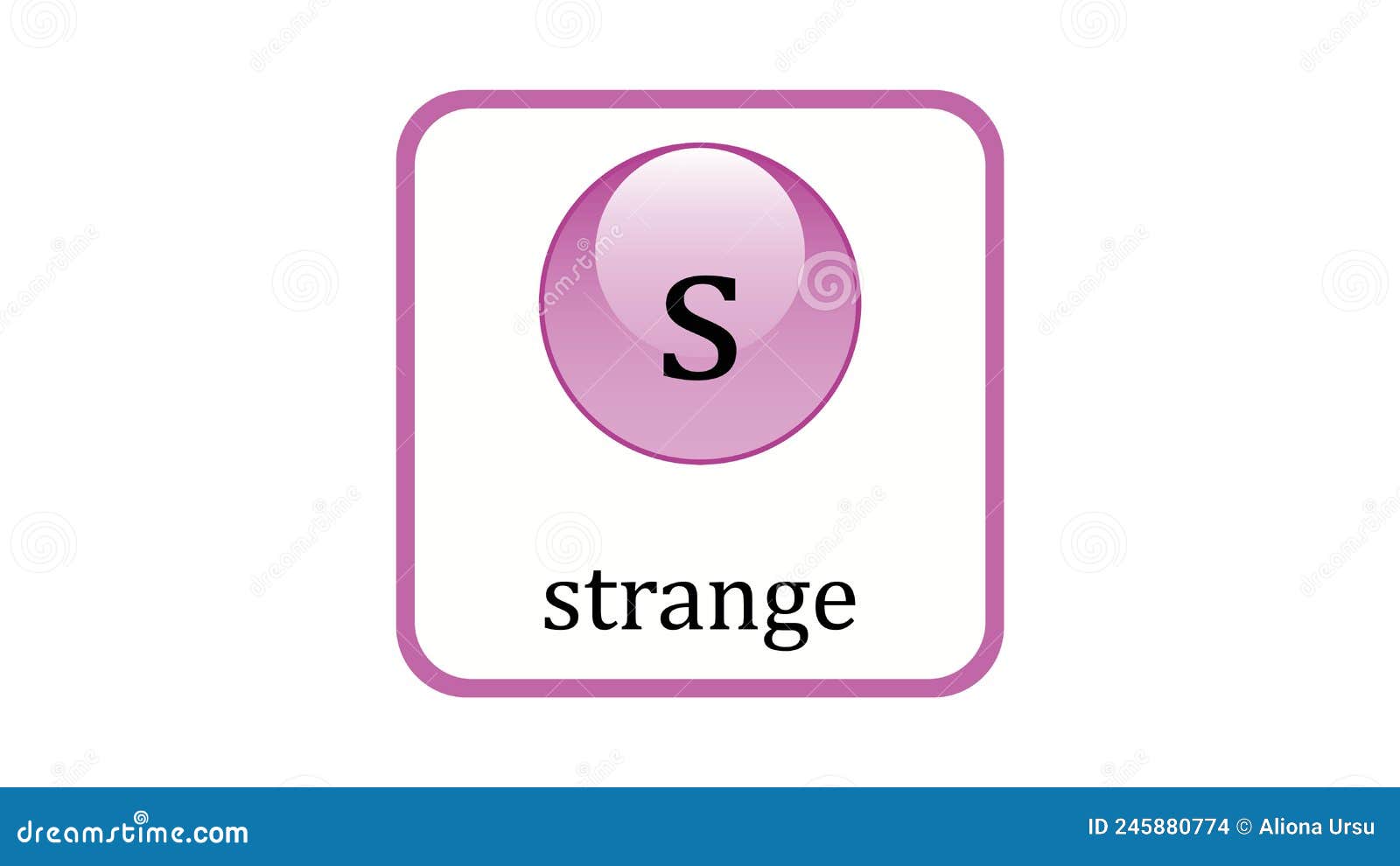 Strange quark icon stock vector. Illustration of neutrino - 245880774