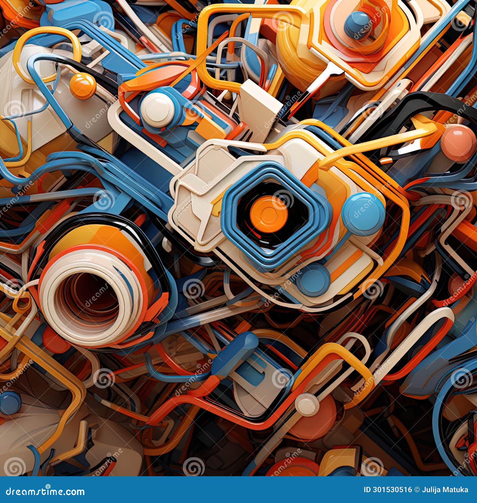 Strange and Random Forms are Intertwined, Creating an Abstraction that ...