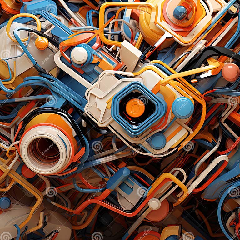 Strange and Random Forms are Intertwined, Creating an Abstraction that ...