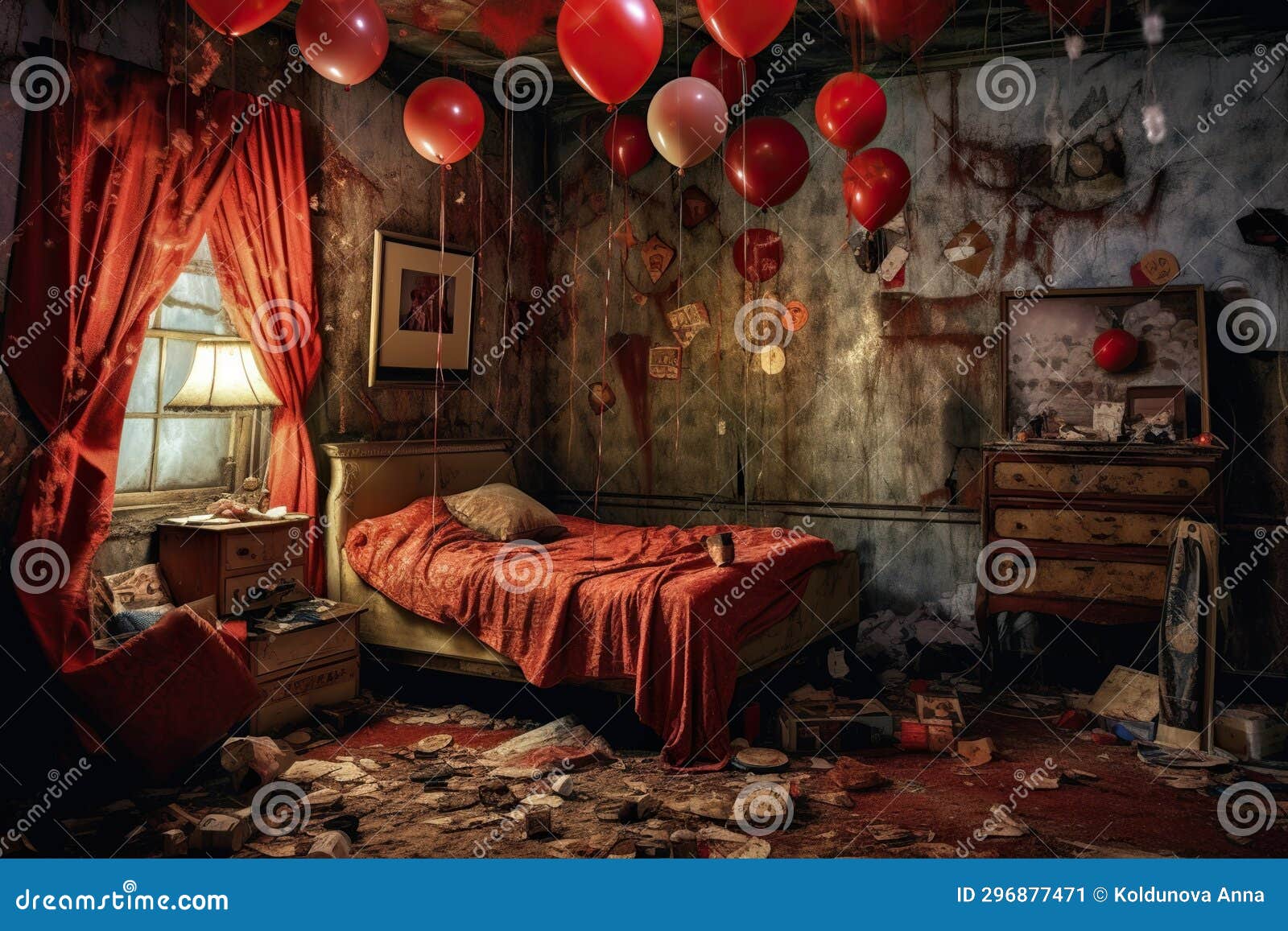 Strange Room from Nightmare, Concept of Dysfunctional Space Stock ...