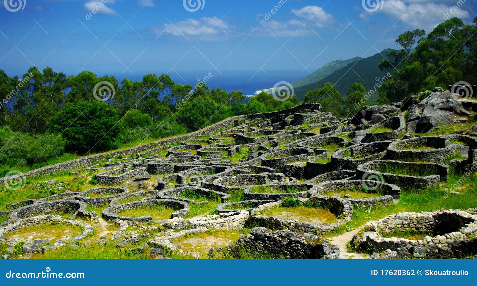 Strange ruins stock photo. Image of site, hill, ocean - 17620362