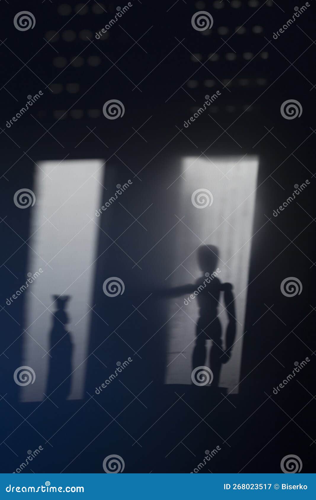 Strange Shadows on the Wall Stock Image - Image of shadows, wall: 268023517