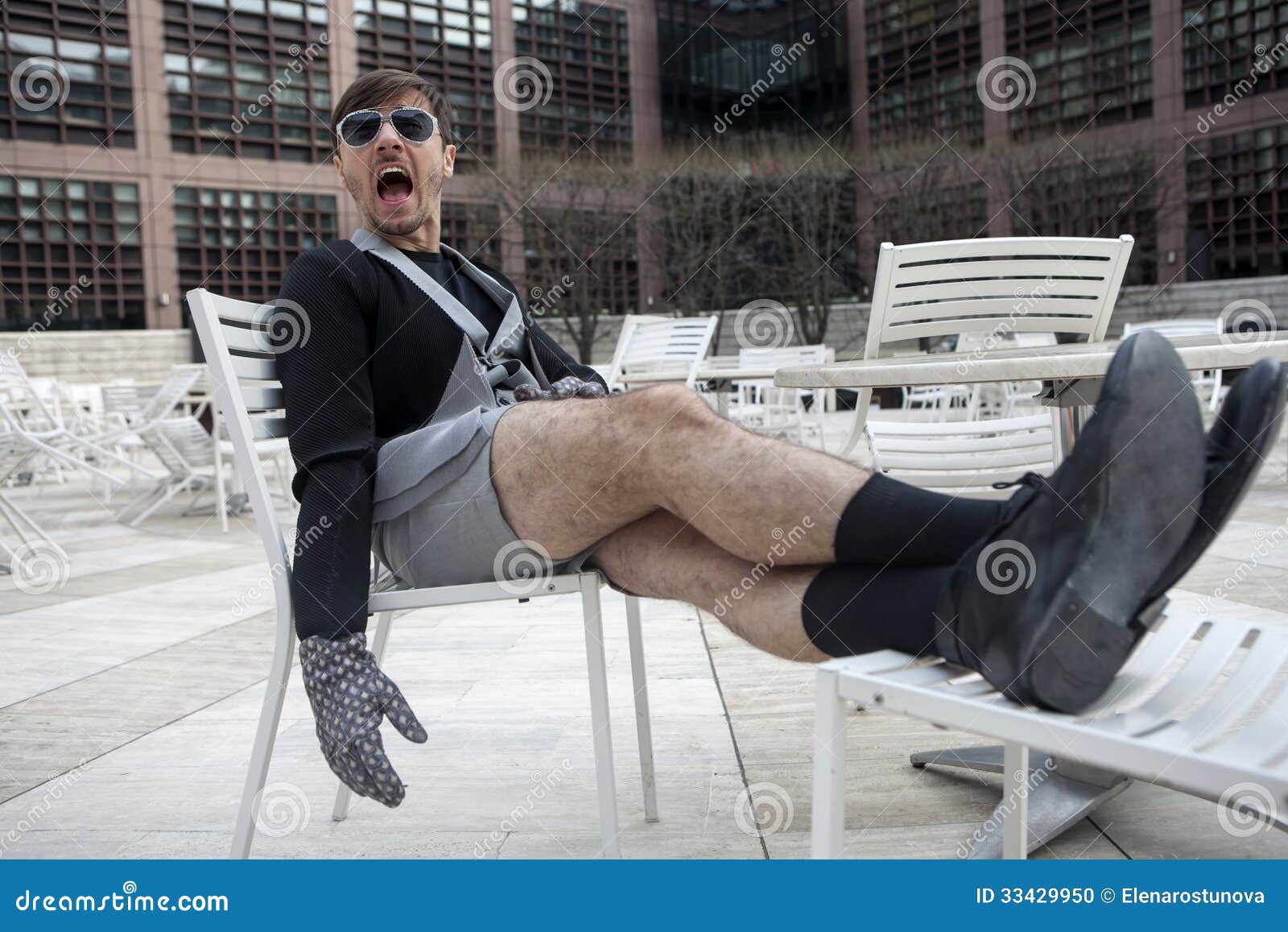 Strange silly funny man stock photo. Image of frightened - 33429950