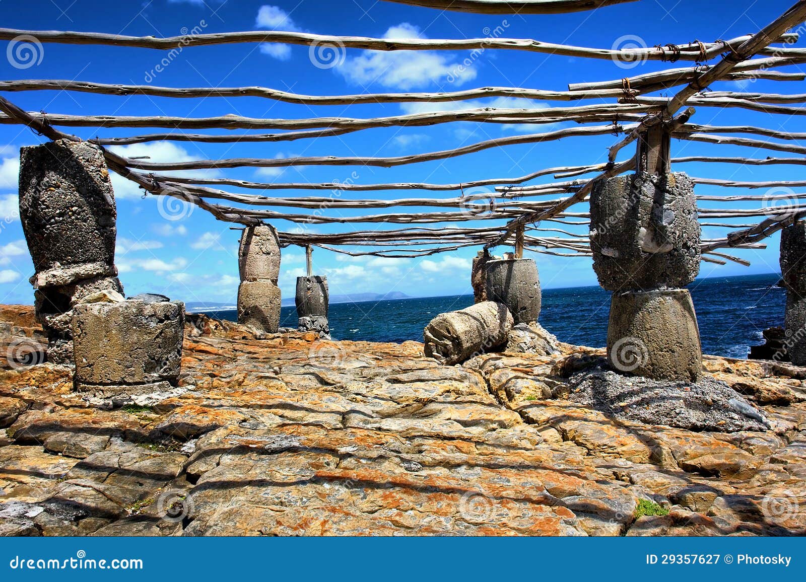 Strange Stone-wood Construction Stock Image - Image of activity, south ...