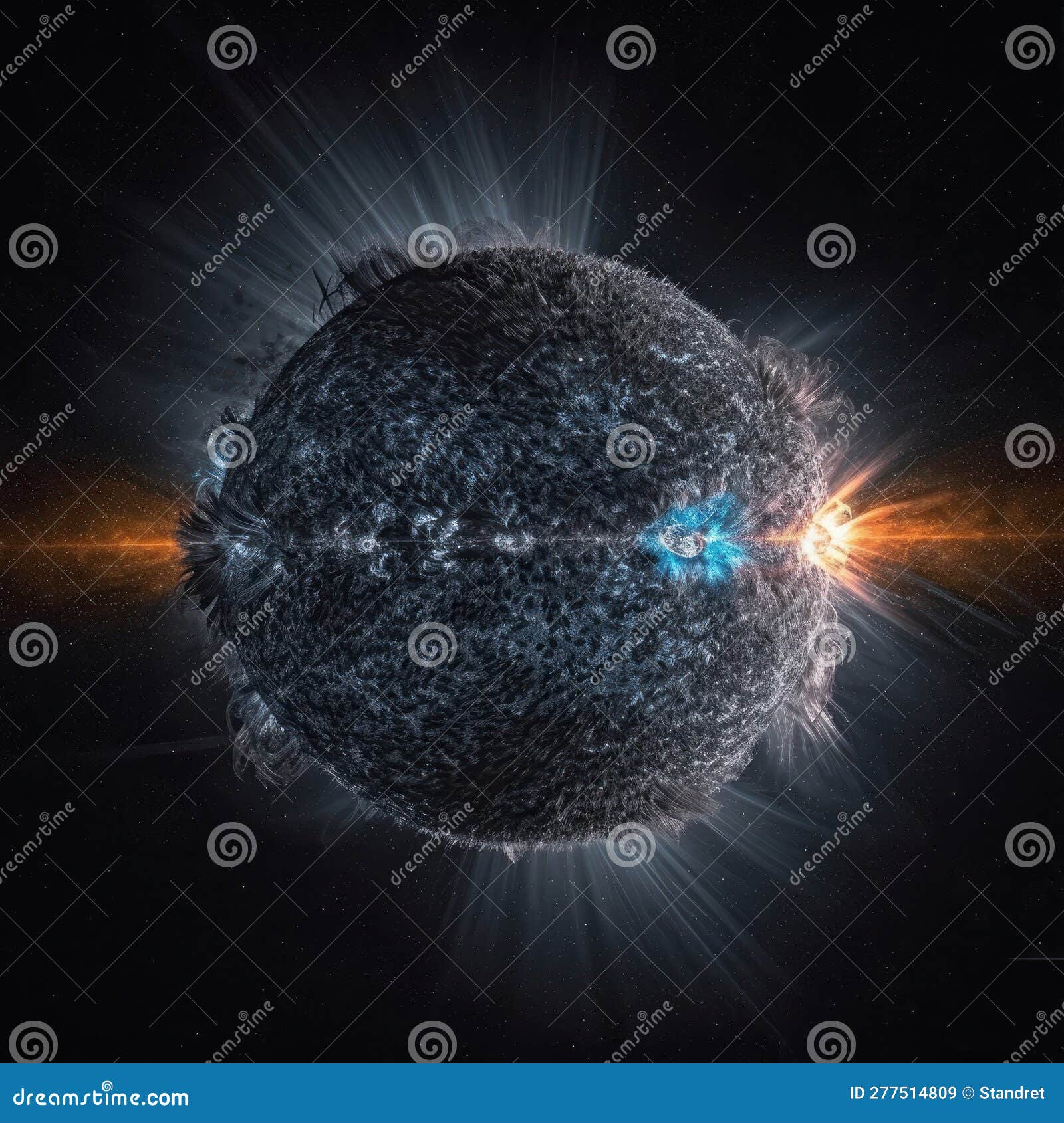 Strange Sun is in the Space. Beautiful Illustration Picture Stock ...