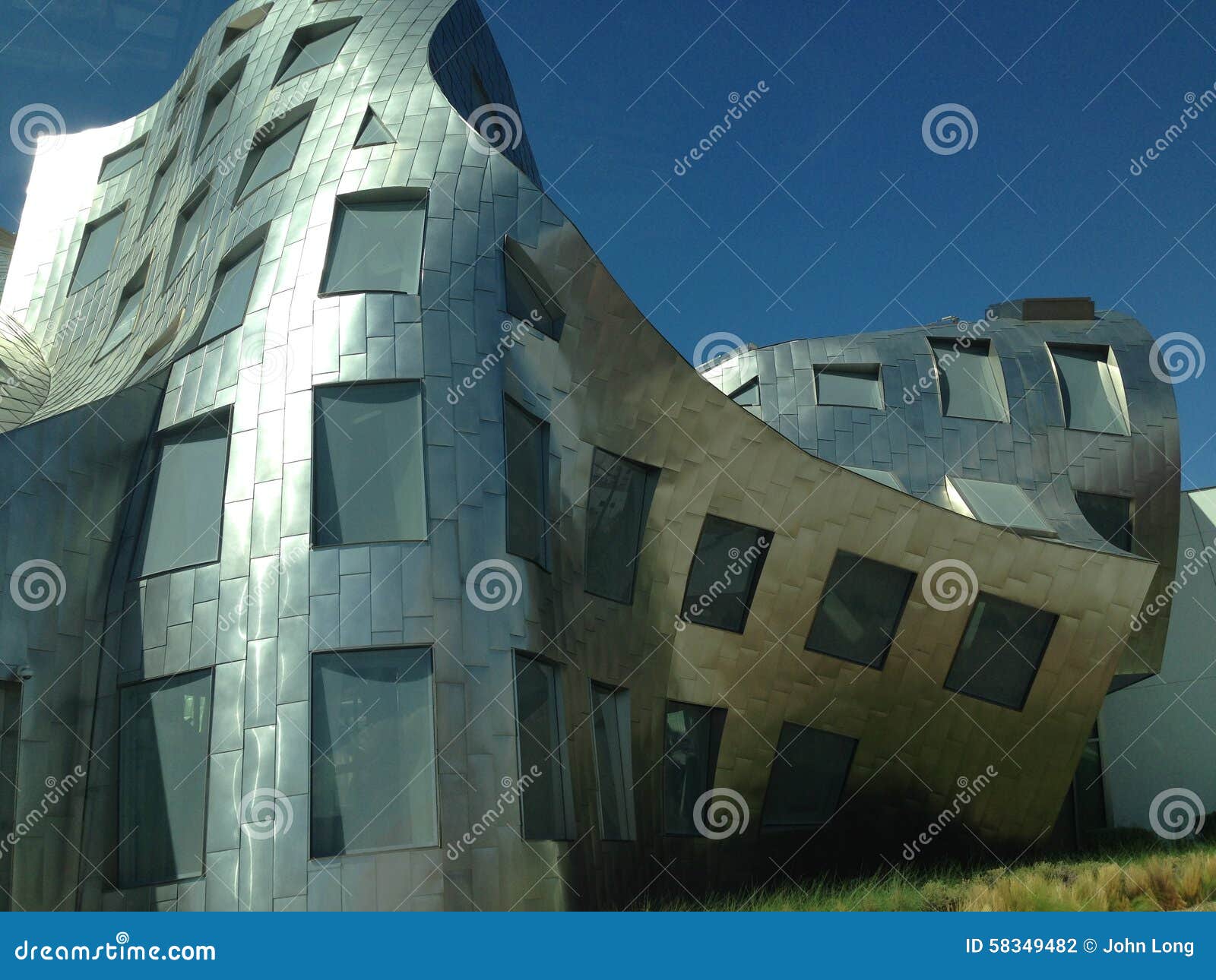 Strange, warped building stock photo. Image of shiny - 58349482