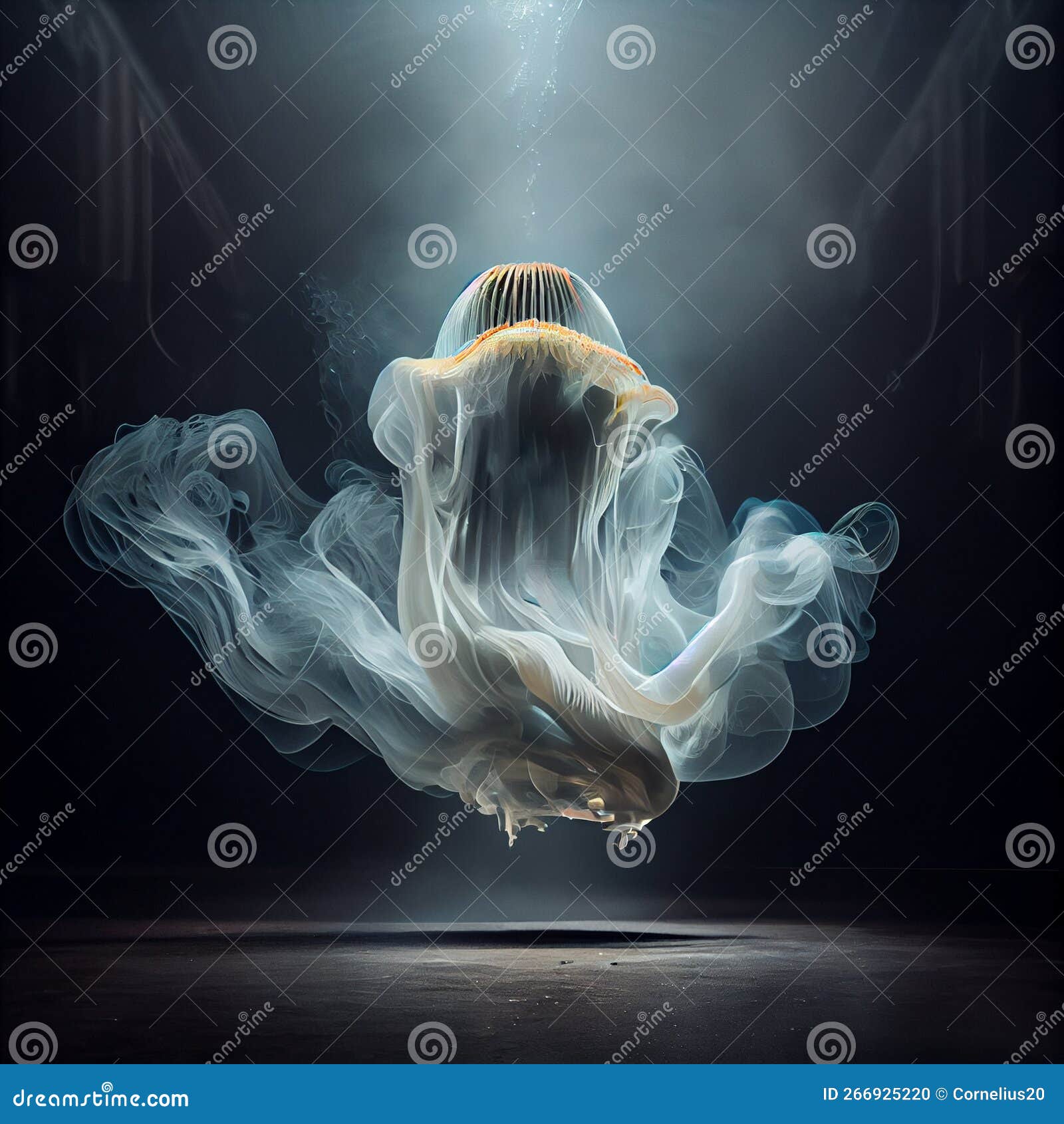 Strange White Smoke in a Empty Room Stock Illustration - Illustration ...