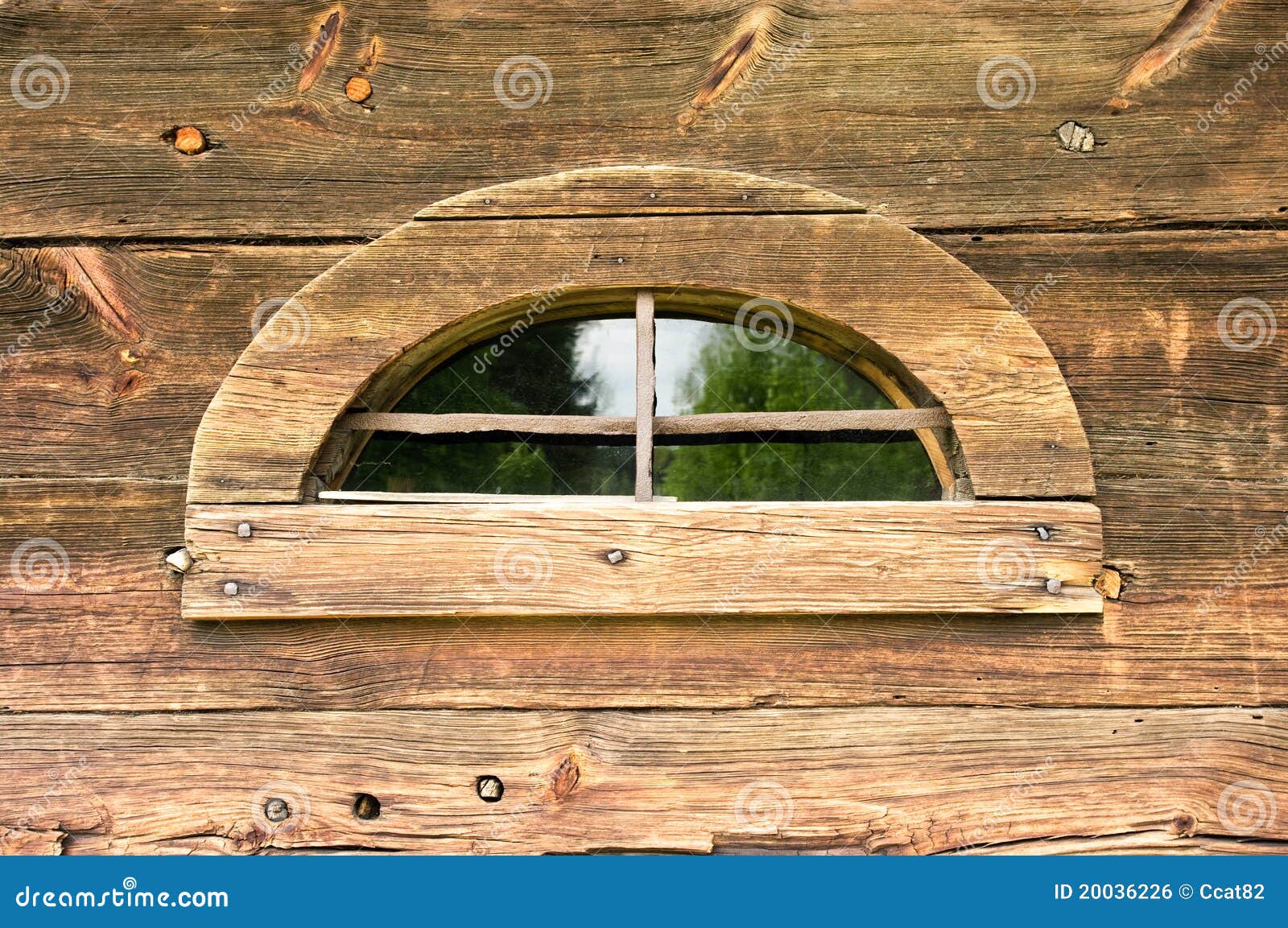 Strange Window in Wooden Wall Stock Photo - Image of stained, exterior ...