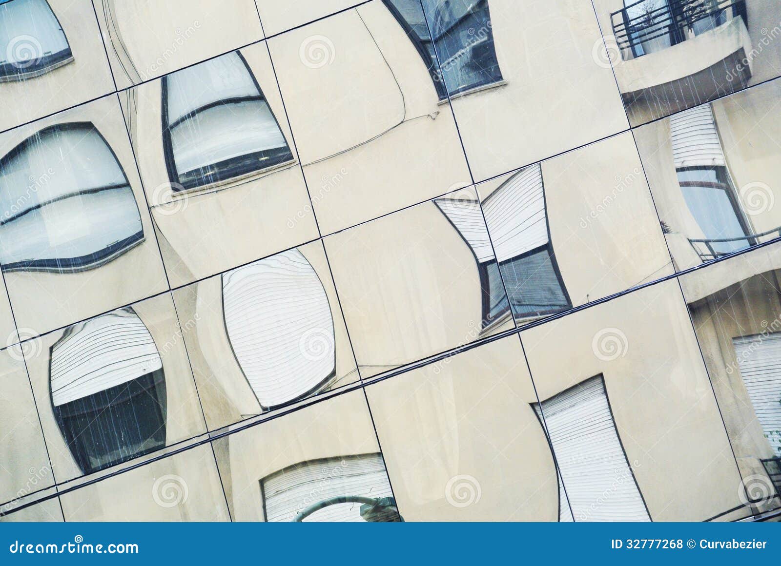 Strange windows reflex stock photo. Image of building - 32777268