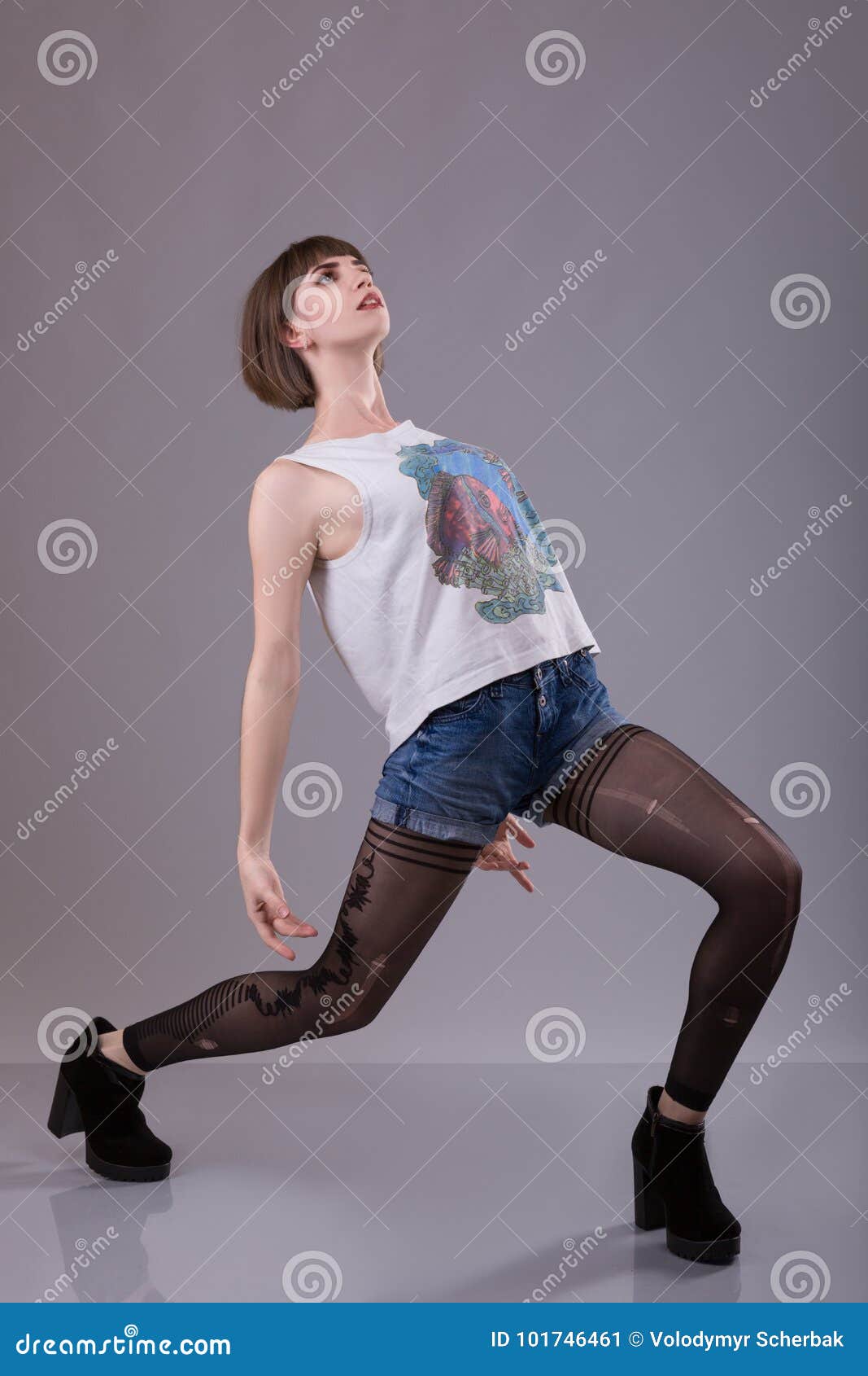 Strange Woman Sags Back In Torn Pantyhose Stock Image Image Of Death Body 101746461