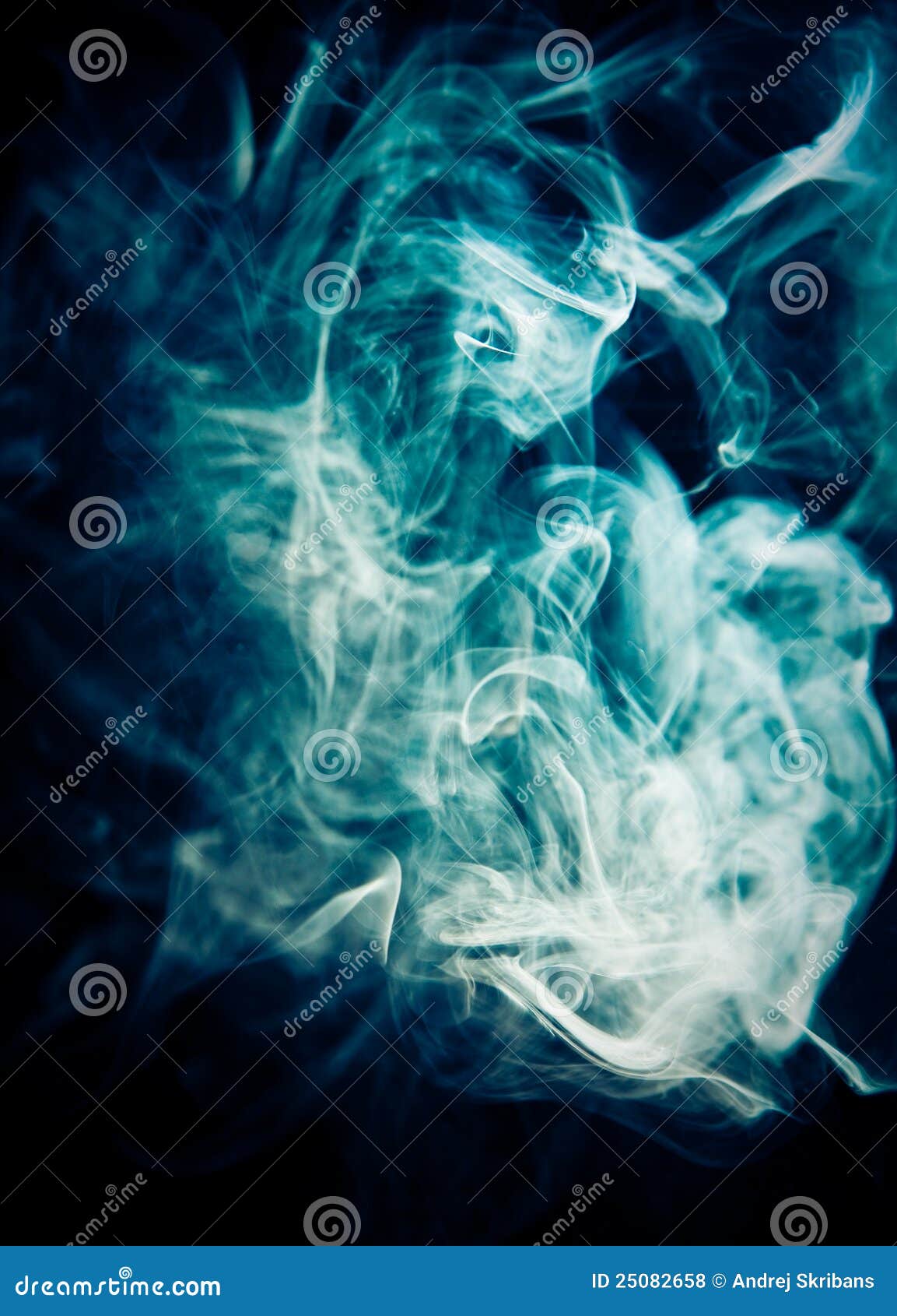 Strangely Shaped Puff of Blue Smoke Stock Photo - Image of chaos ...